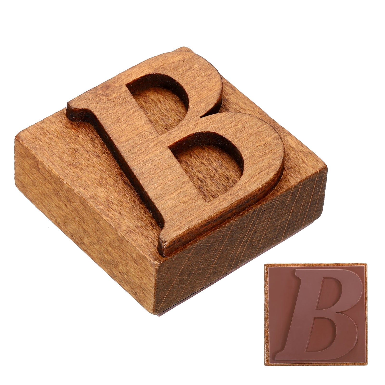 Uxcell Letter Stamps Wood Rubber Stamp Character B Vintage Alphabet ...