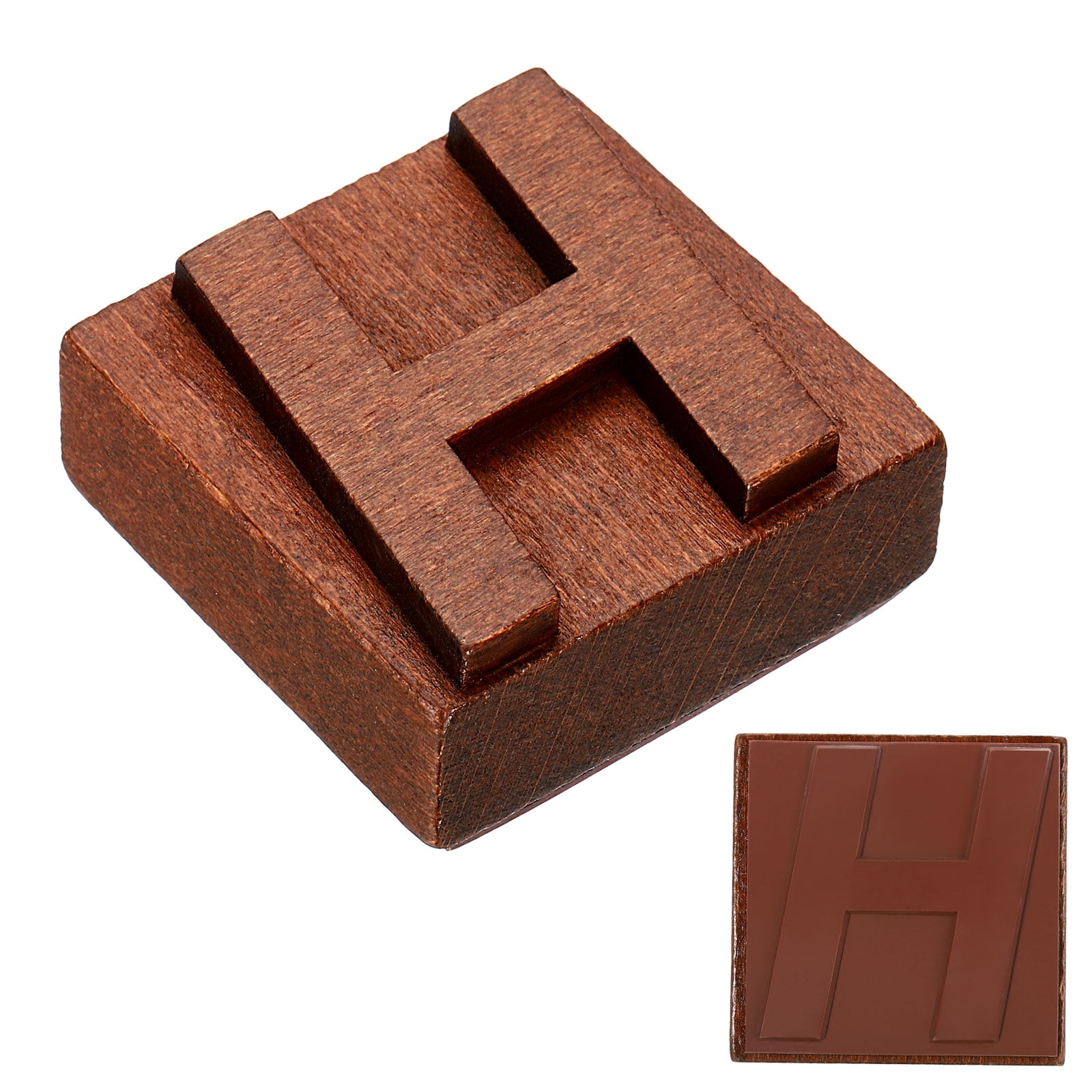 Uxcell Letter Stamps Wood Rubber Stamp Character H Vintage Alphabet ...