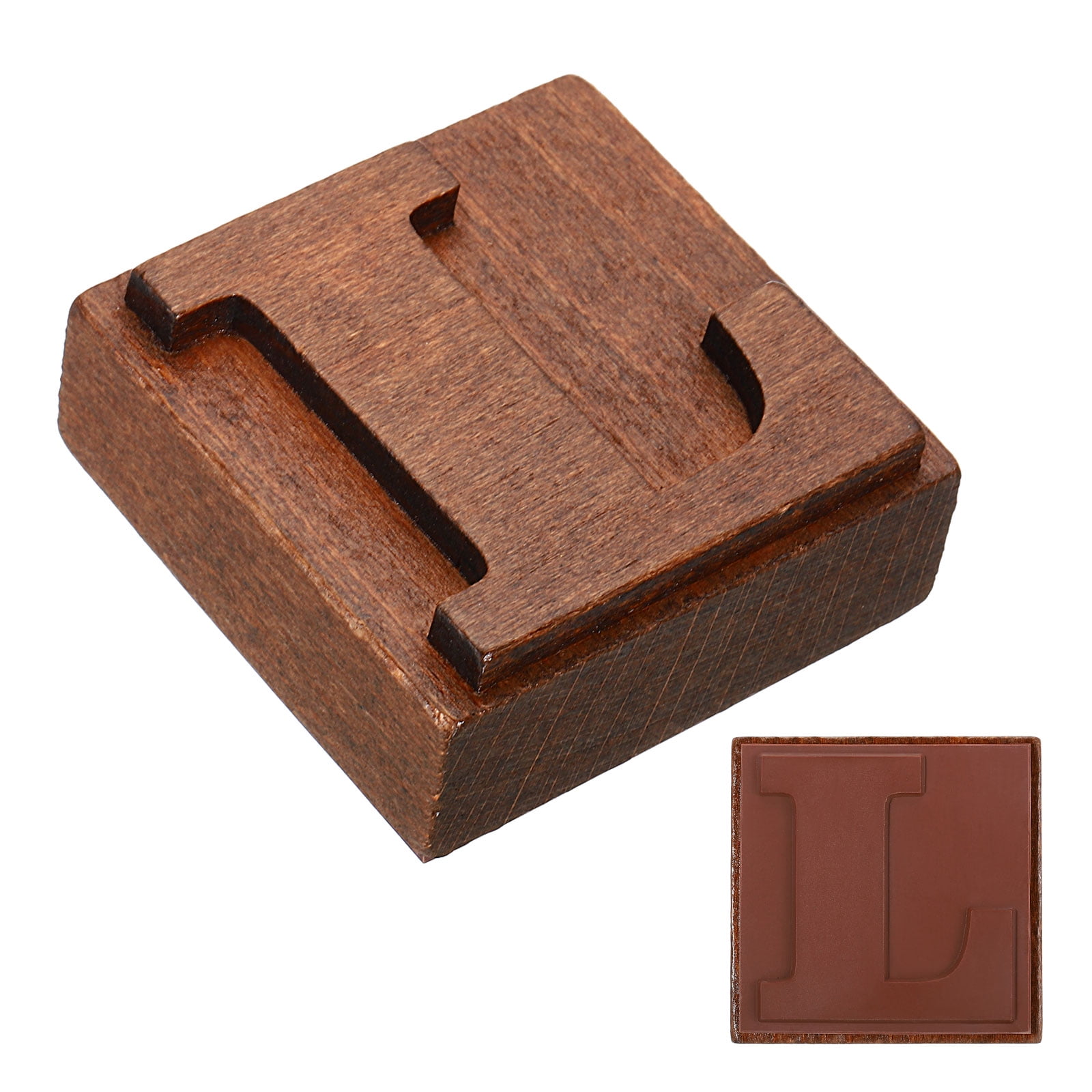 Uxcell Letter Stamps Wood Rubber Stamp Character L Vintage Alphabet ...