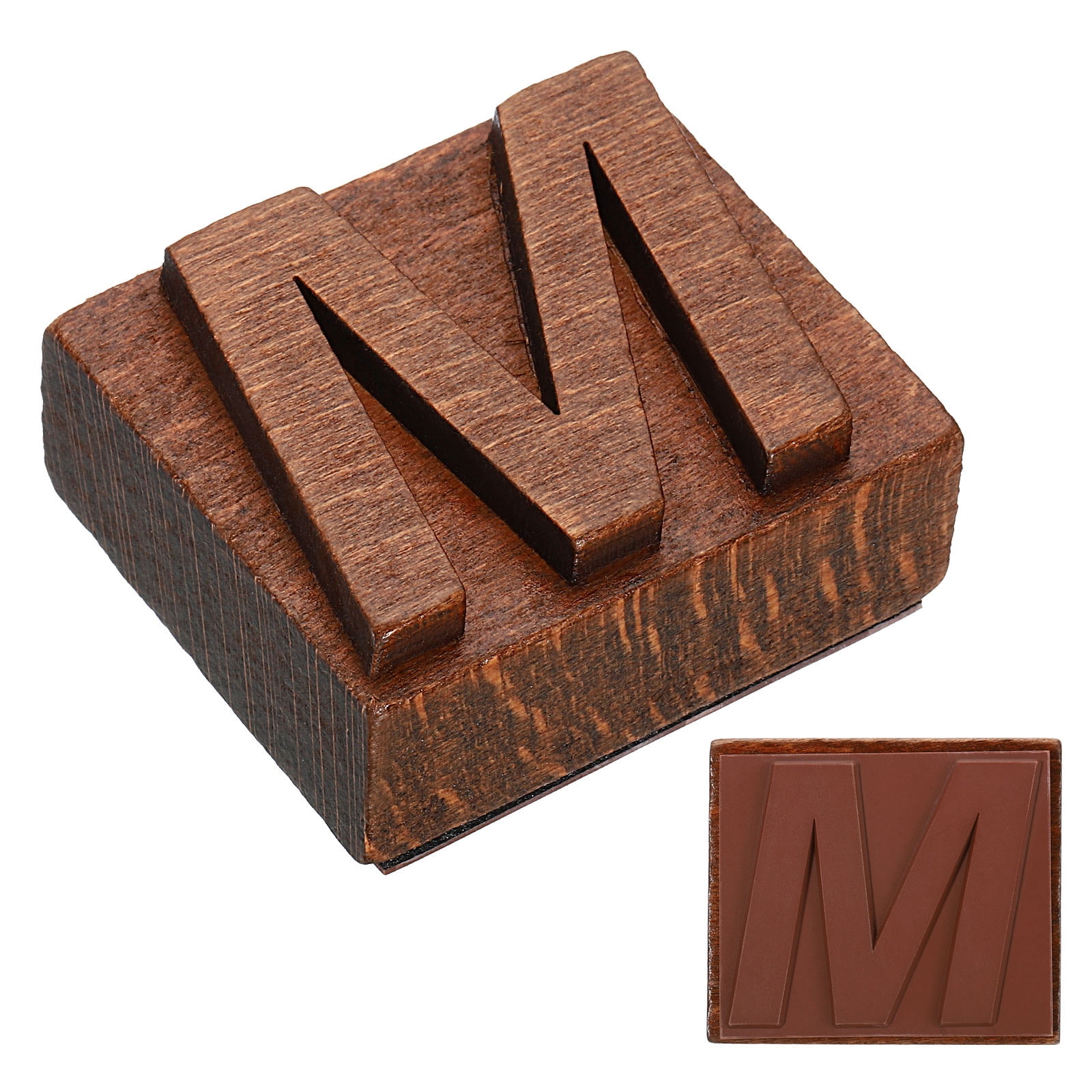 Uxcell Letter Stamps Wood Rubber Stamp Character M Vintage Alphabet ...