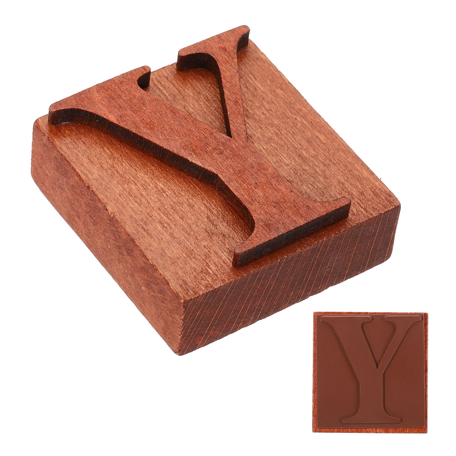 Uxcell Letter Stamps Wood Rubber Stamp Character Y Vintage Alphabet ...