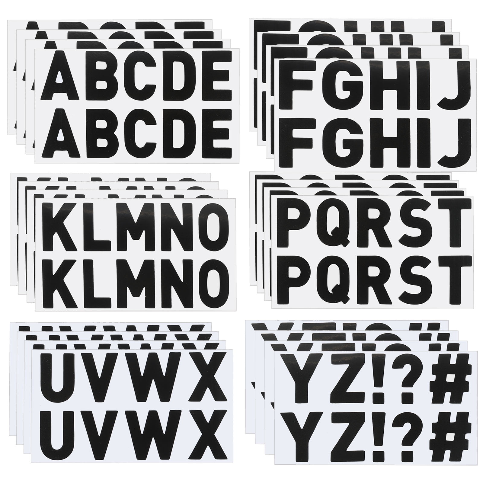Uxcell Letter Stickers 1", Self Adhesive Vinyl Large Alphabet Number ...
