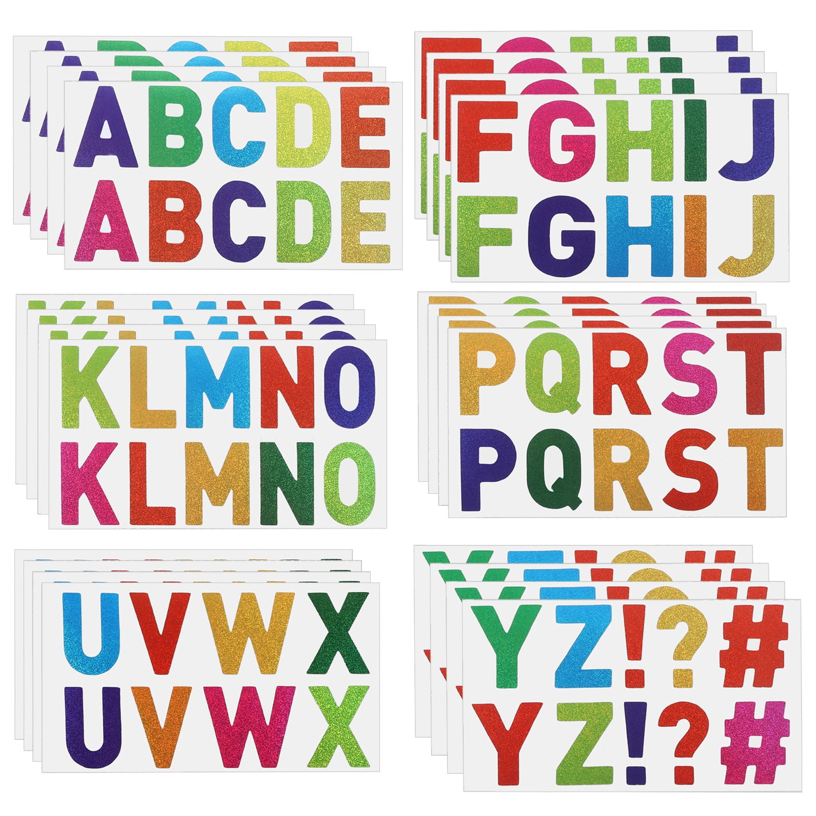 Uxcell Letter Stickers 1", Self Adhesive Vinyl Large Alphabet Number ...
