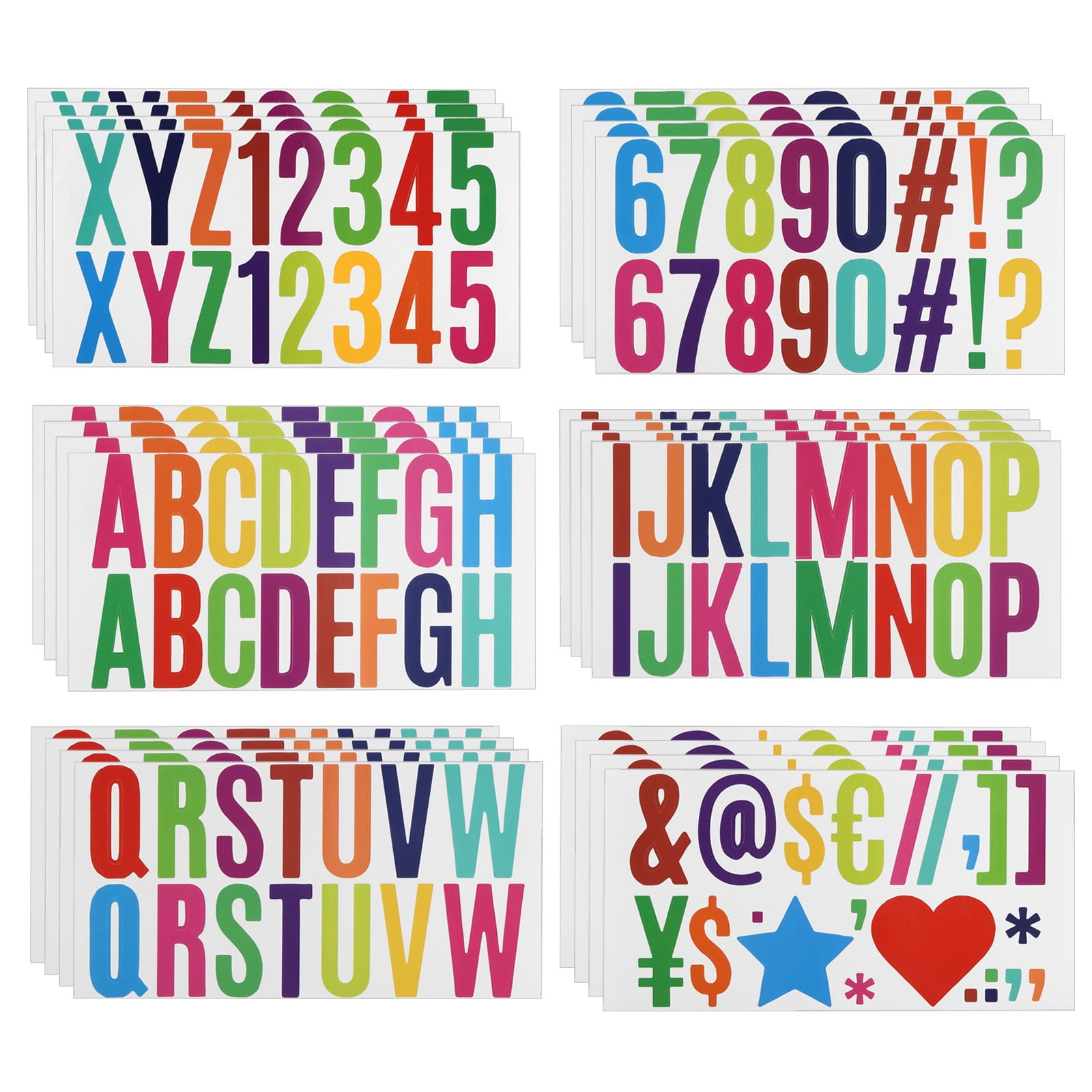 Uxcell Letter Stickers 2.5", Self Adhesive Vinyl Large Alphabet Number ...
