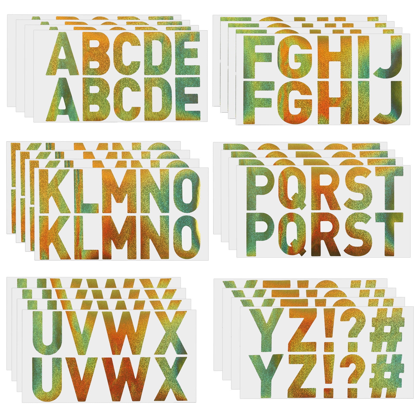 Uxcell Letter Stickers 2.5", Self Adhesive Vinyl Large Alphabet Number ...