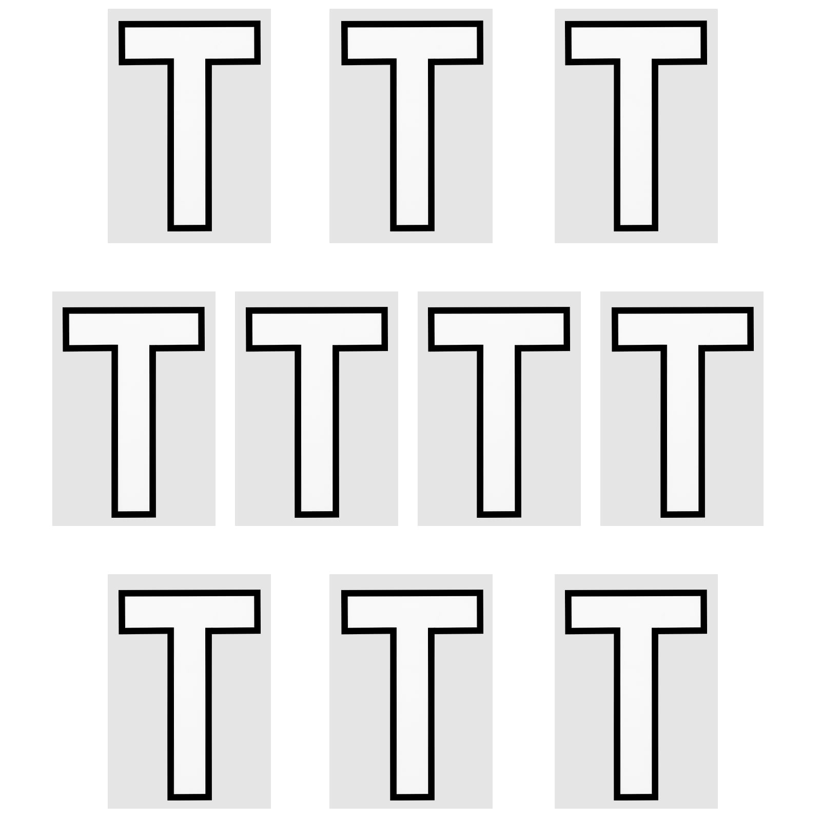 Uxcell Letter T Patches Iron on Heat Transfer Letters 2 Inch White ...