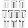 Uxcell Letter T Patches Iron on Heat Transfer Letters 2 Inch White ...