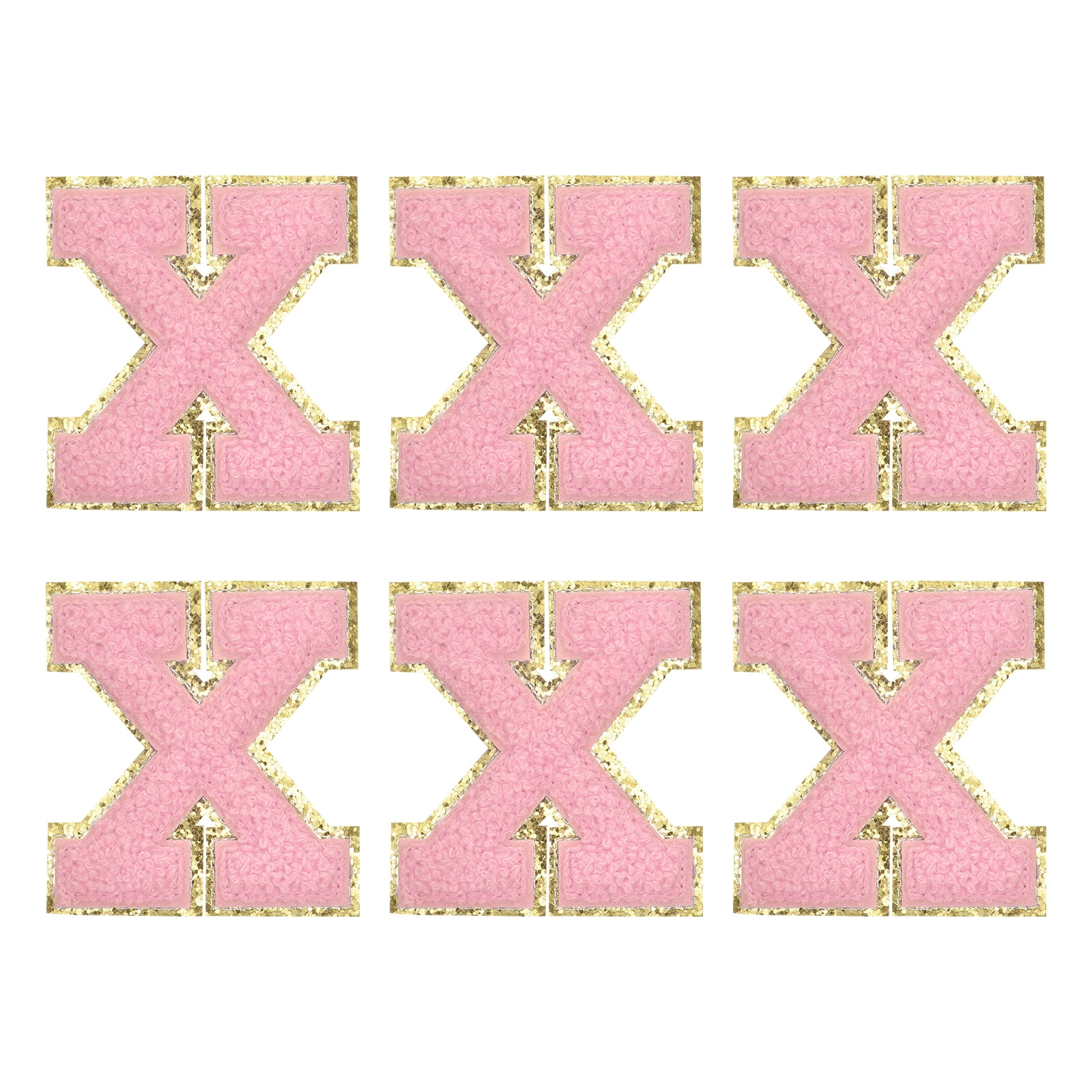 Uxcell Letter X Chenille Letter Patches Self Adhesive Stick on ...