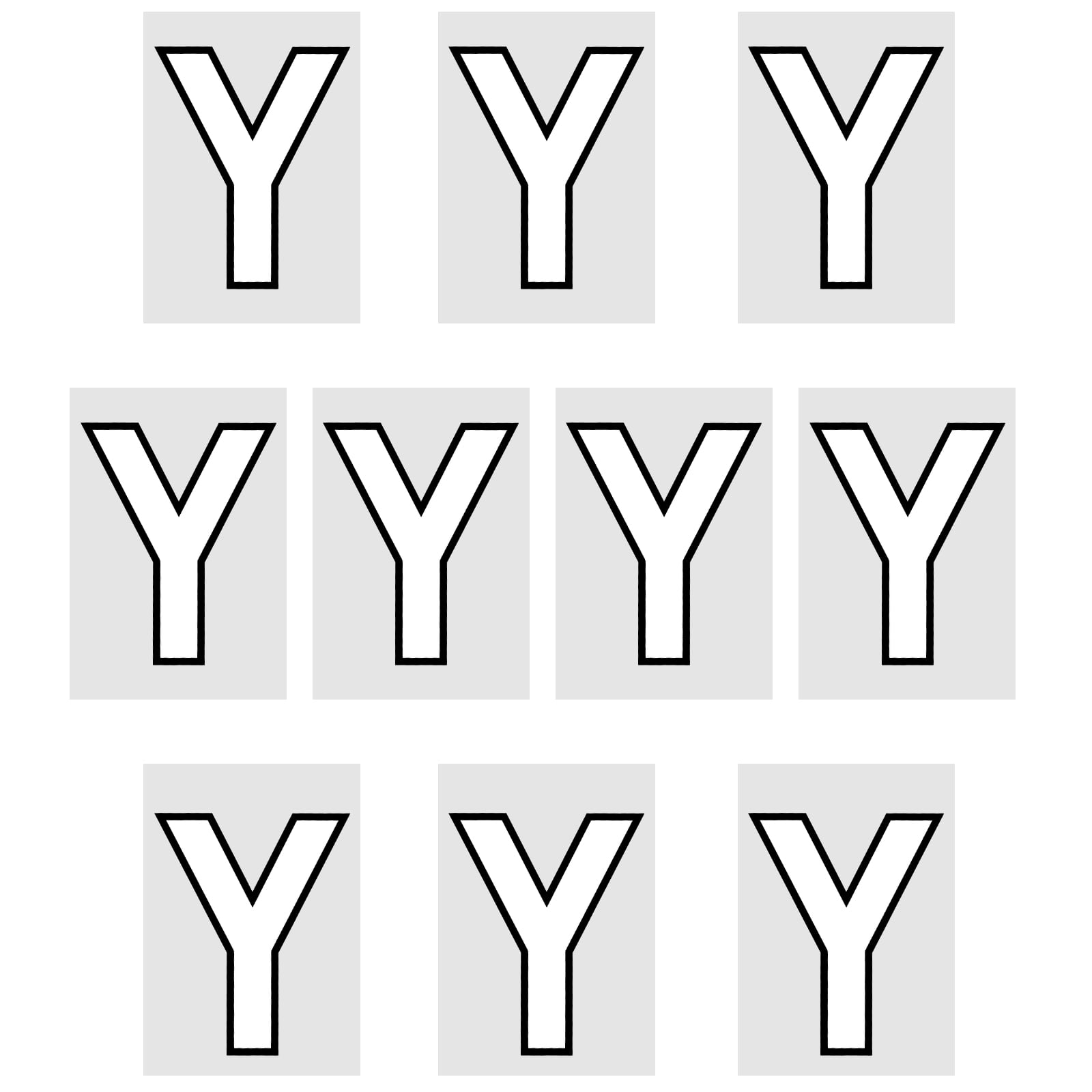 Uxcell Letter Y Patches Iron on Heat Transfer Letters 2 Inch White ...