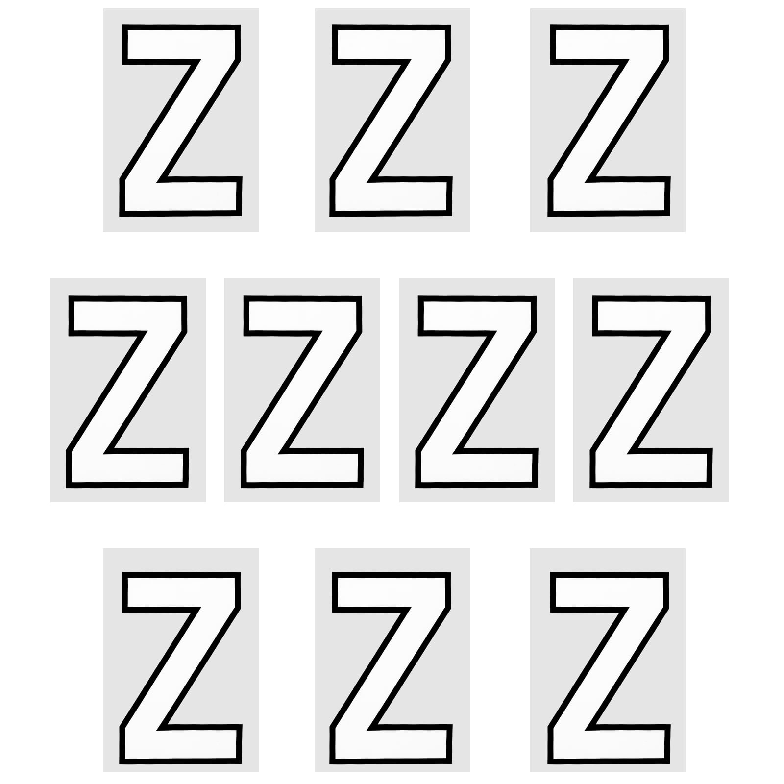 Uxcell Letter Z Patches Iron on Heat Transfer Letters 2 Inch White ...