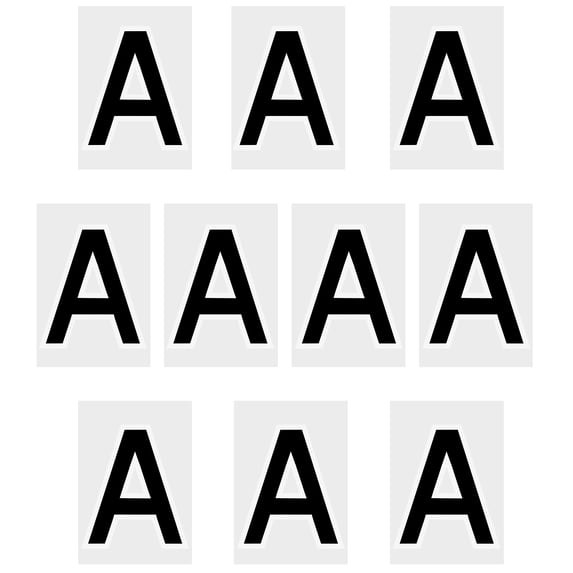 Uxcell Letter a Patches Iron on Heat Transfer Letter 2 Inch Black ...