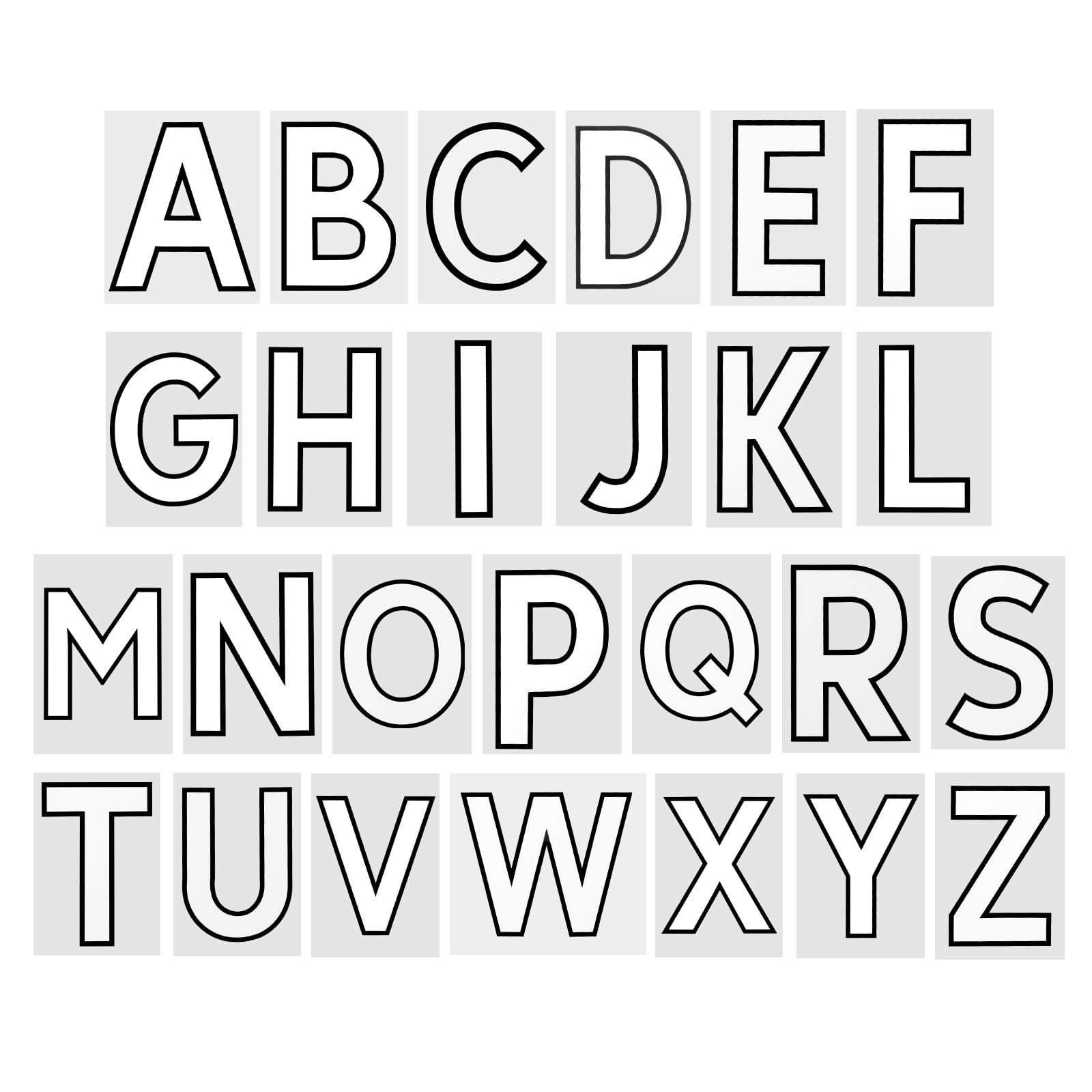 Uxcell Letter a to Z Patches Iron on Heat Transfer Letter 2 Inch White ...