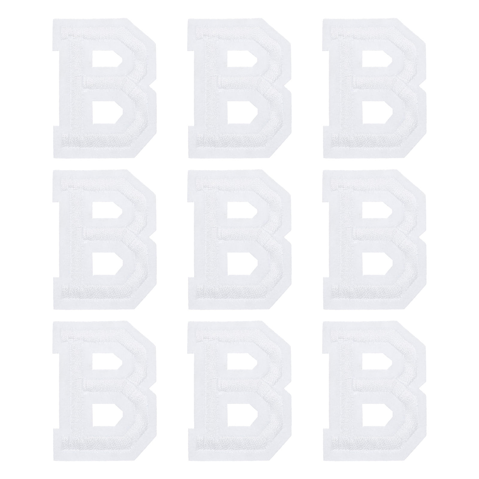 Uxcell Letters B Patches White Iron-On Letters B Patch Sew Sew ...