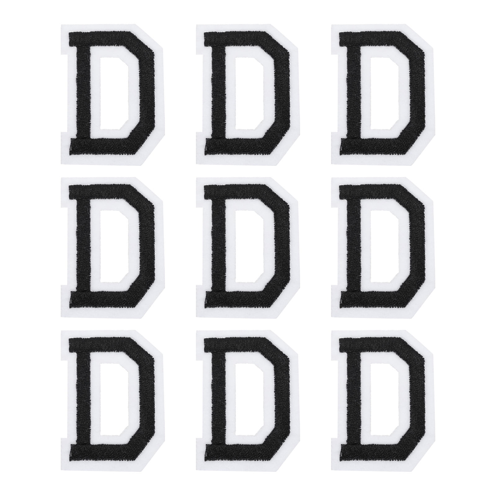 Uxcell Letters D Patches Black Iron-On Letters D Patch Sew Sew ...