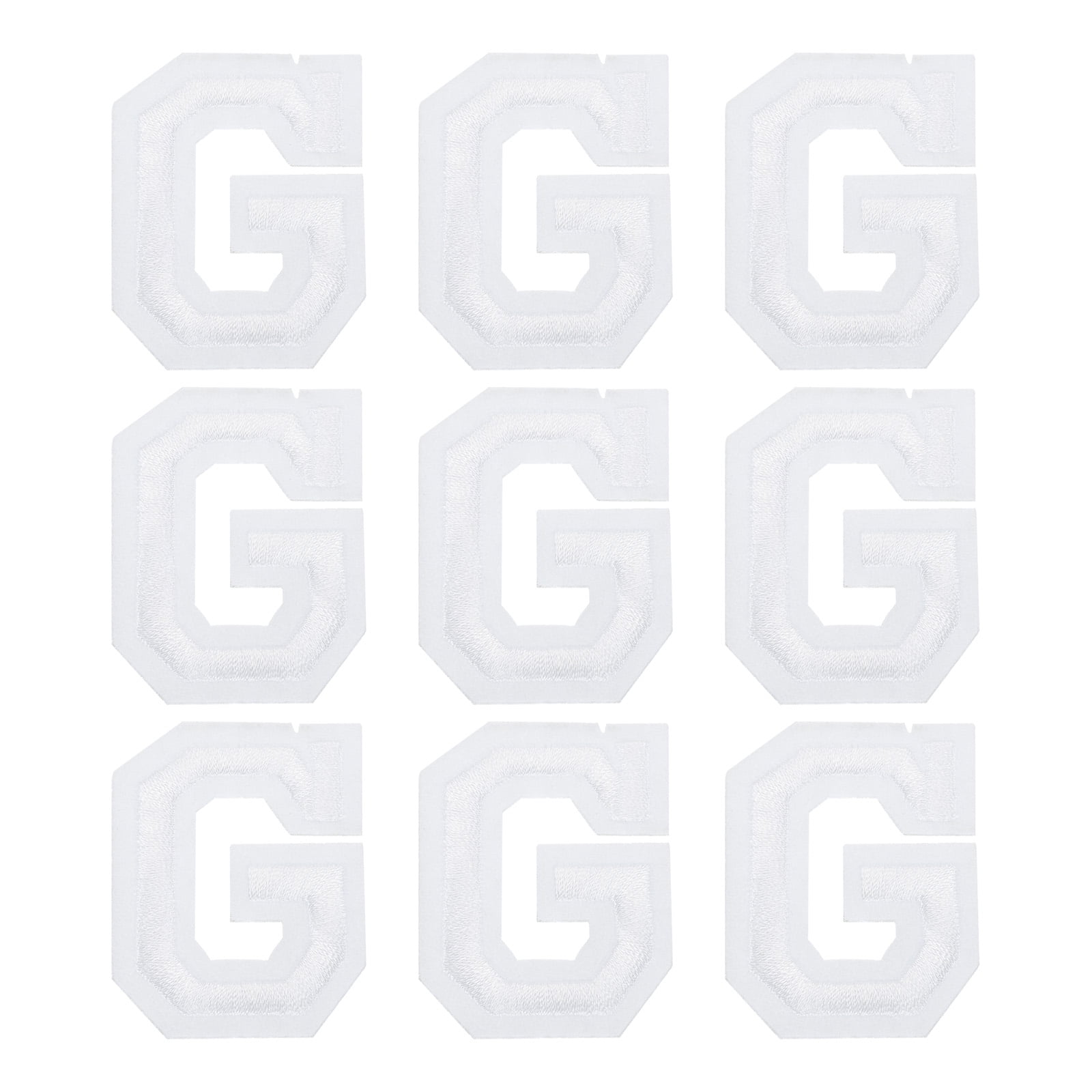 Uxcell Letters G Patches White Iron-On Letters G Patch Sew Sew ...