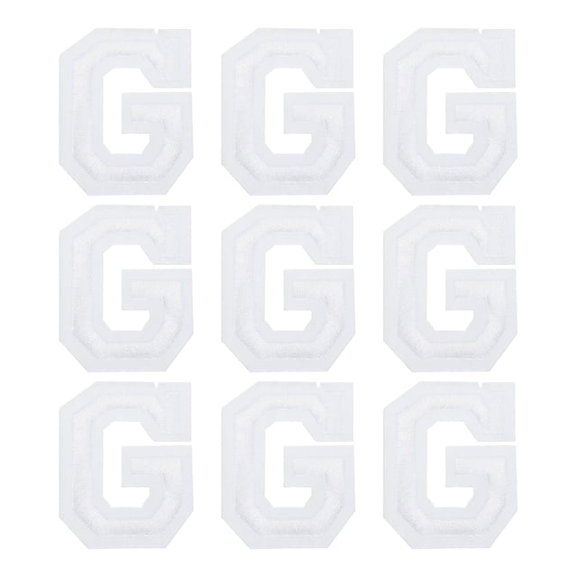 Uxcell Letters G Patches White Iron-On Letters G Patch Sew Sew ...