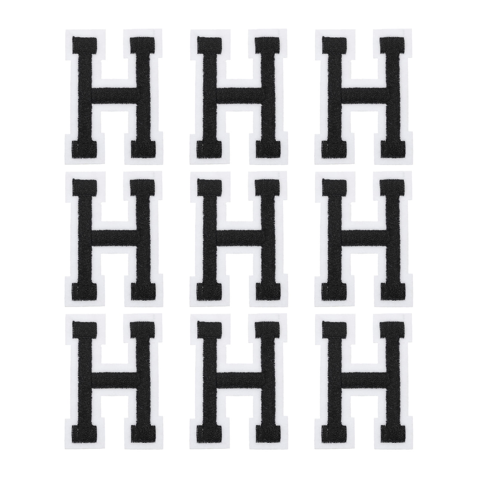 Uxcell Letters H Patches Black Iron-On Letters H Patch Sew Sew ...