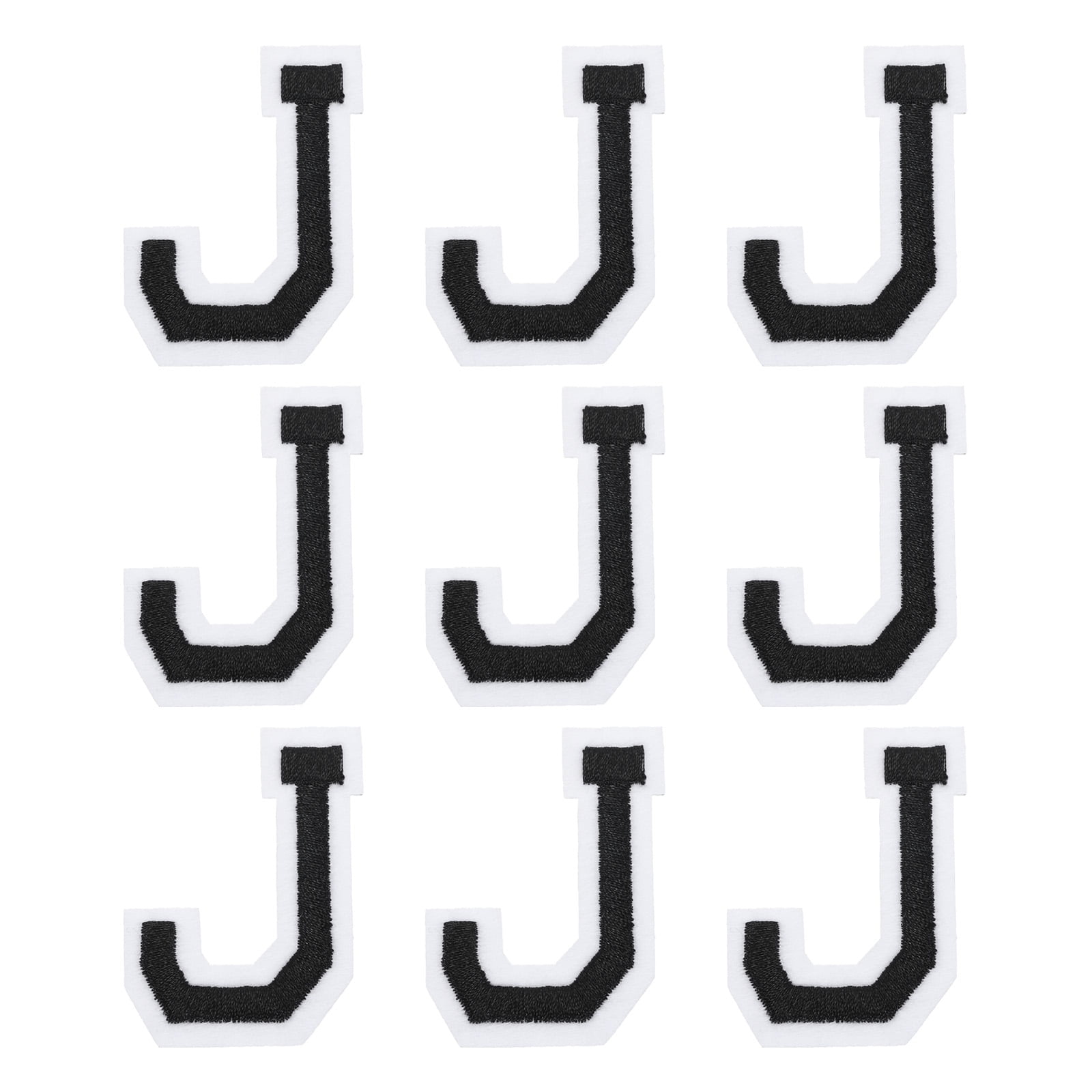 Uxcell Letters J Patches Black Iron-On Letters J Patch Sew Sew ...