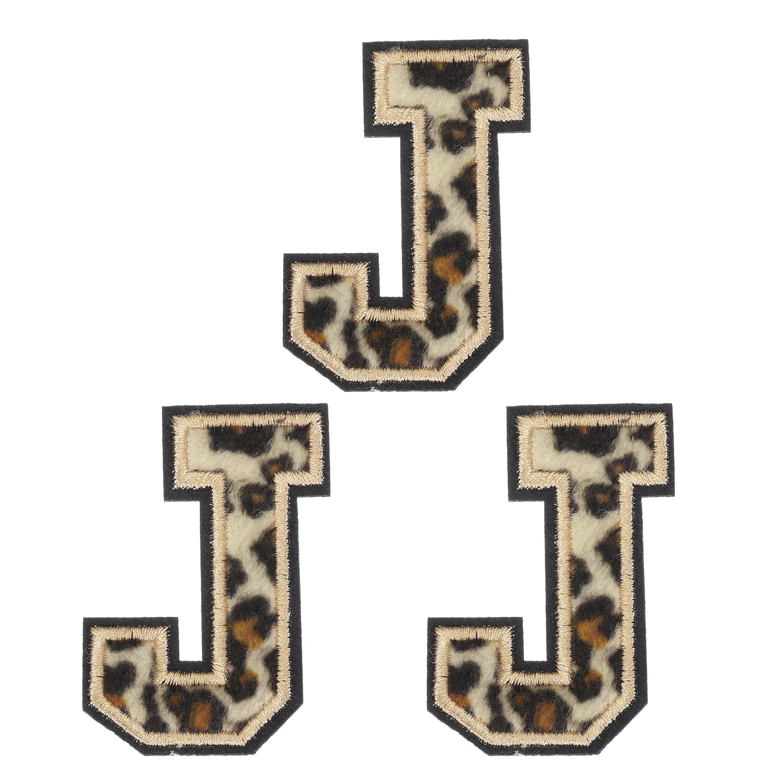 Uxcell Letters J Patches Leopard Iron-On Letters J Patch 6CM/2.36" Hot ...