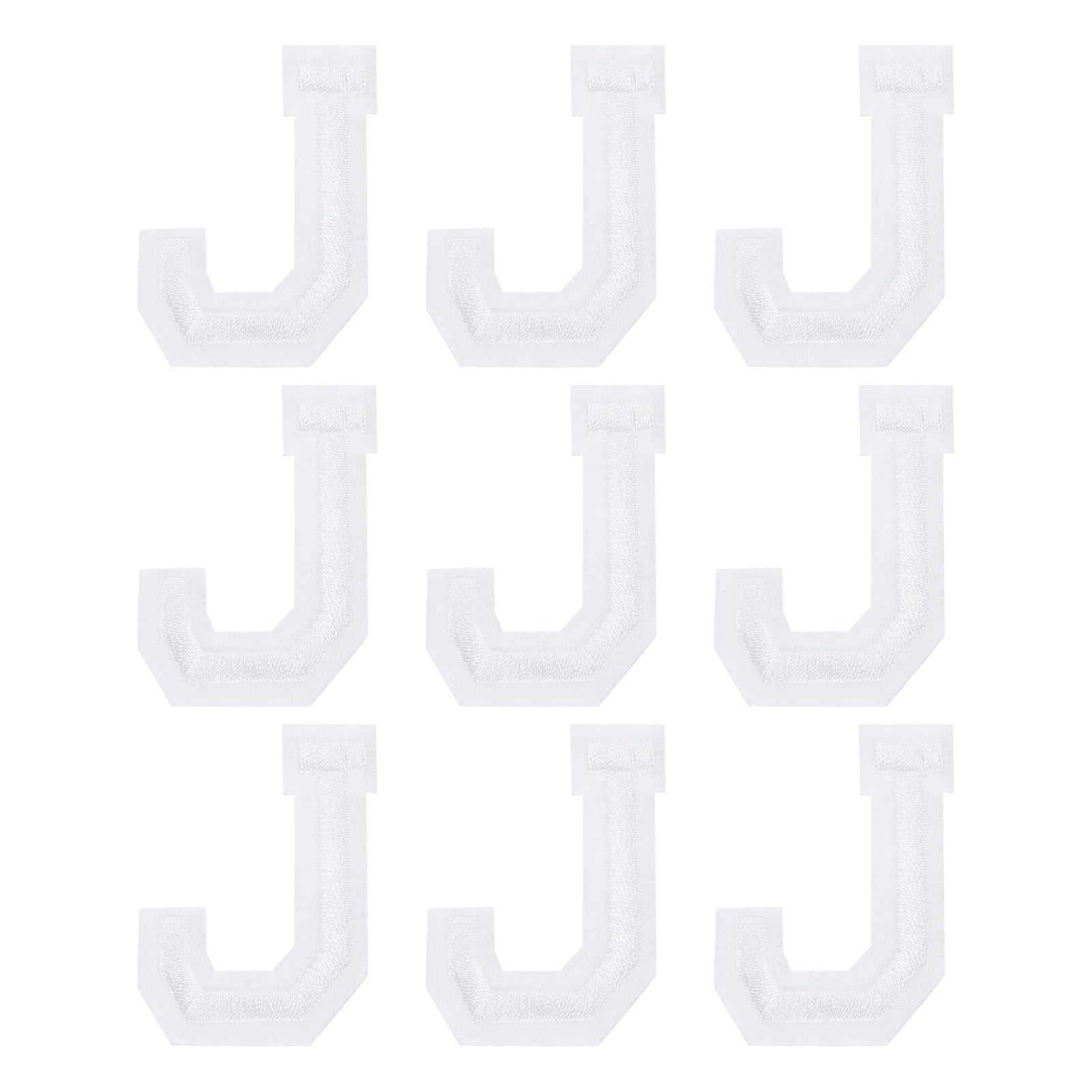 Uxcell Letters J Patches White Iron-On Letters J Patch Sew Sew ...