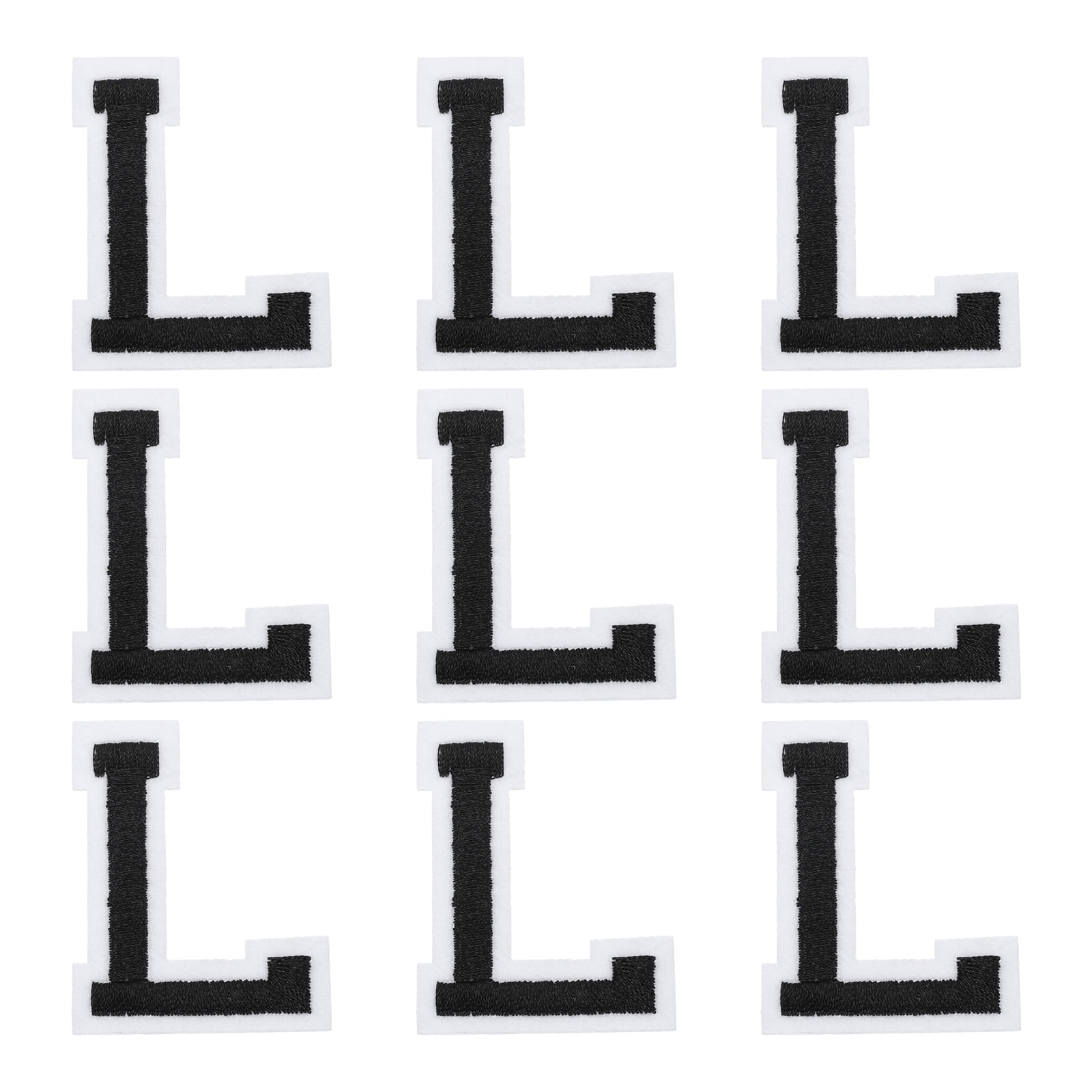 Uxcell Letters L Patches Black Iron-On Letters L Patch Sew Sew ...