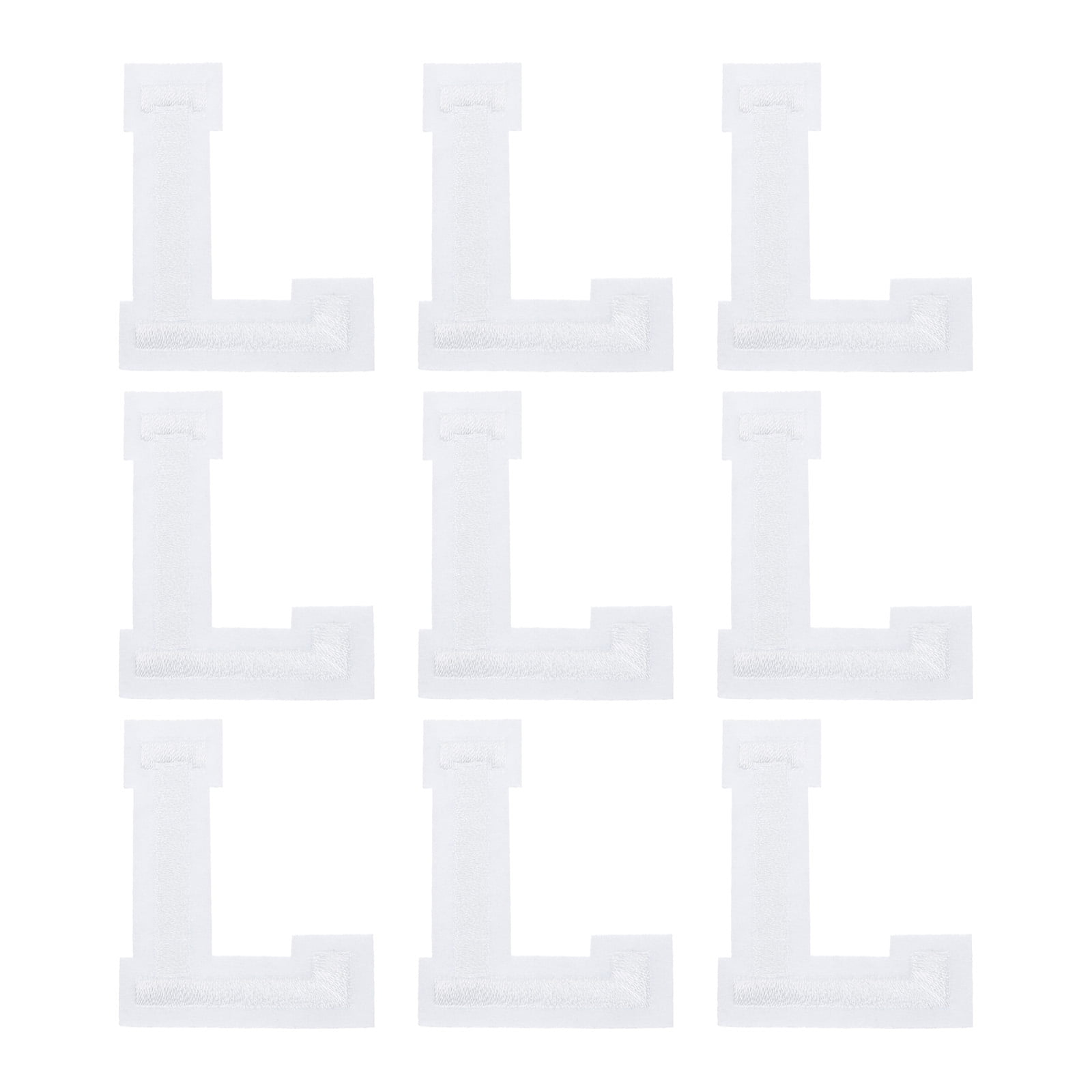 Uxcell Letters L Patches White Iron-On Letters L Patch Sew Sew ...