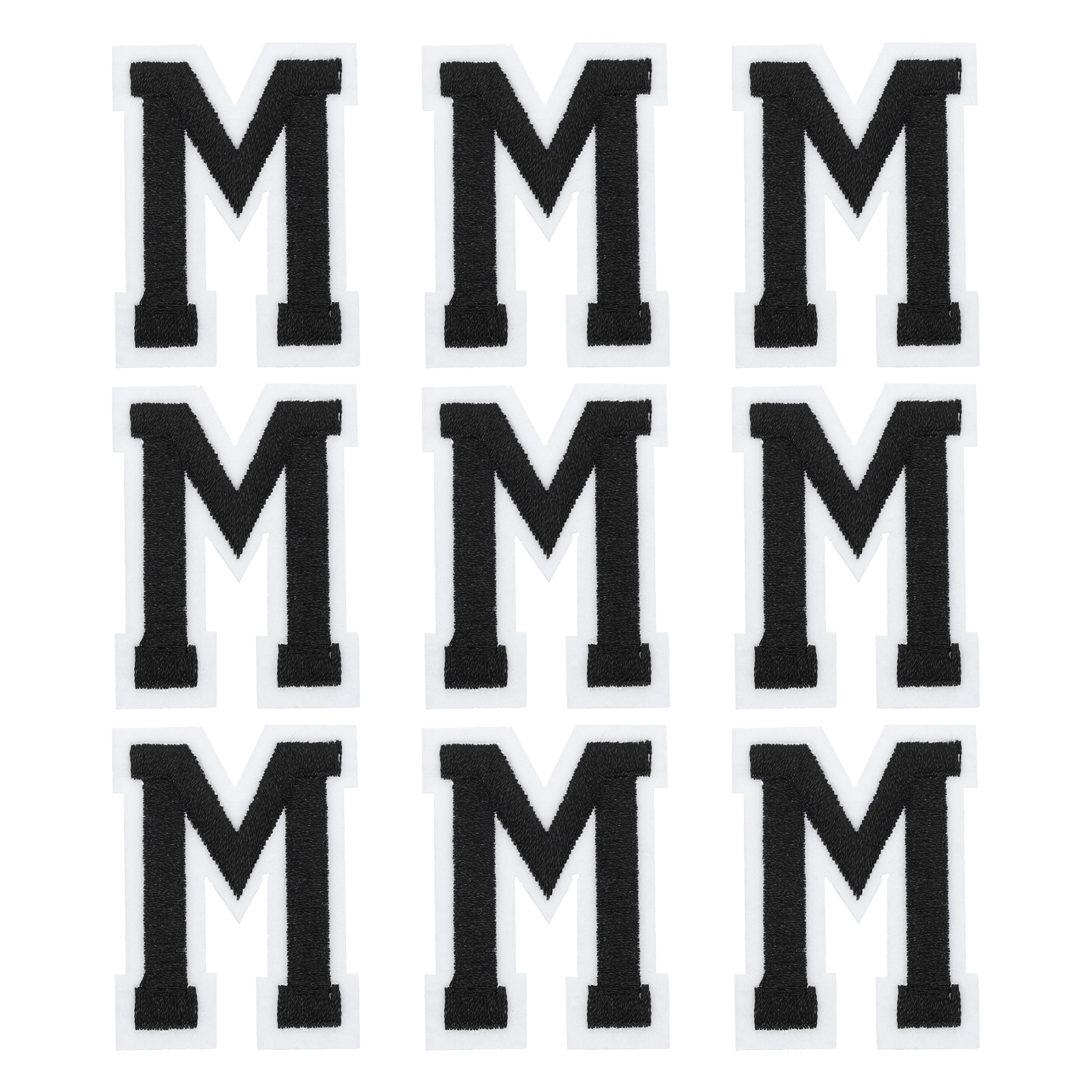 Uxcell Letters M Patches Black Iron-On Letters M Patch Sew Sew ...