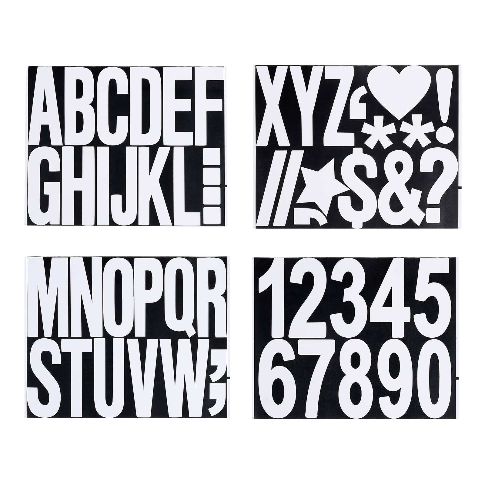 Uxcell Letters Numbers Kit, Self-Adhesive Alphabet Stickers Larger ...