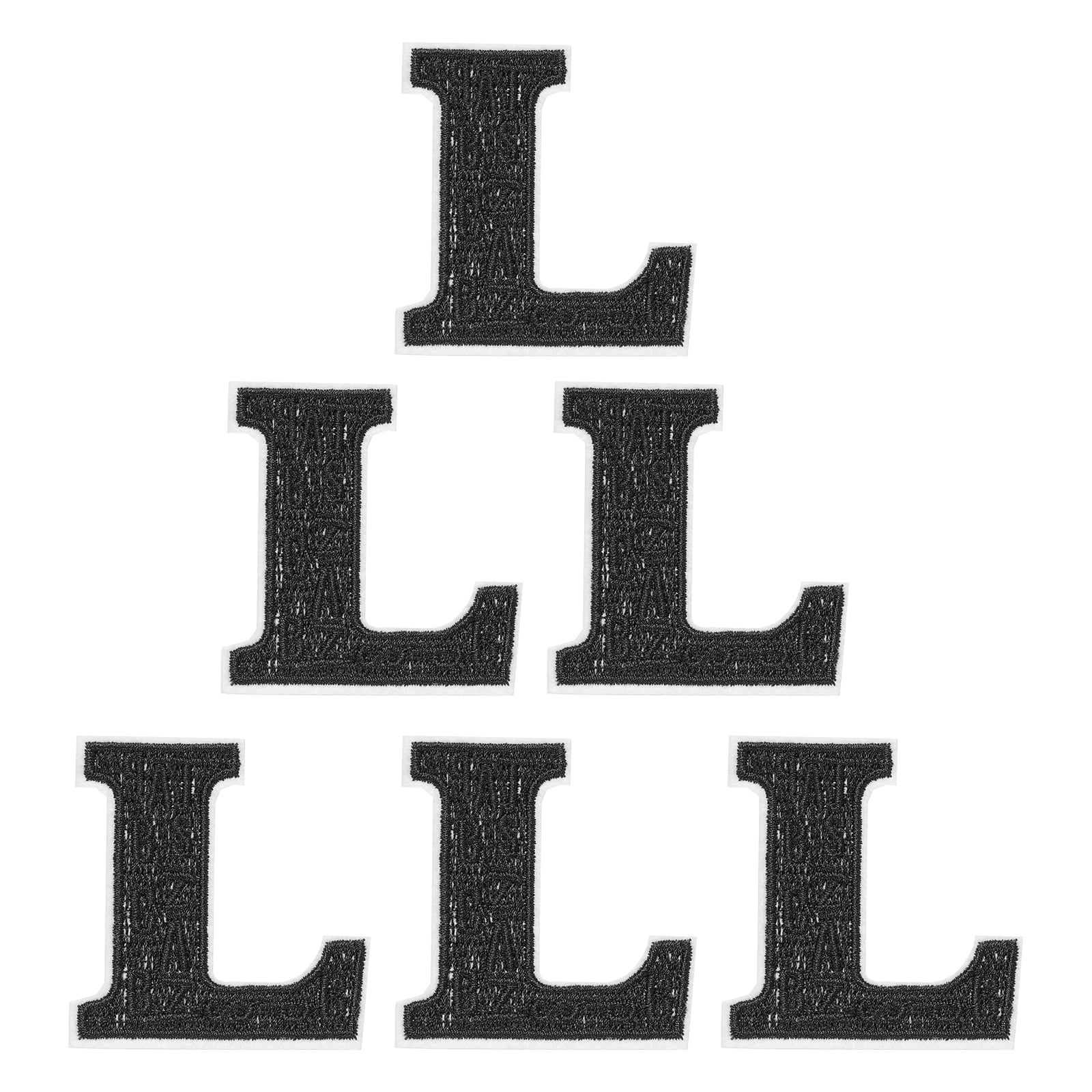 Uxcell Letters Patches, 6 Pcs Initial Letter L Iron on Patch ...