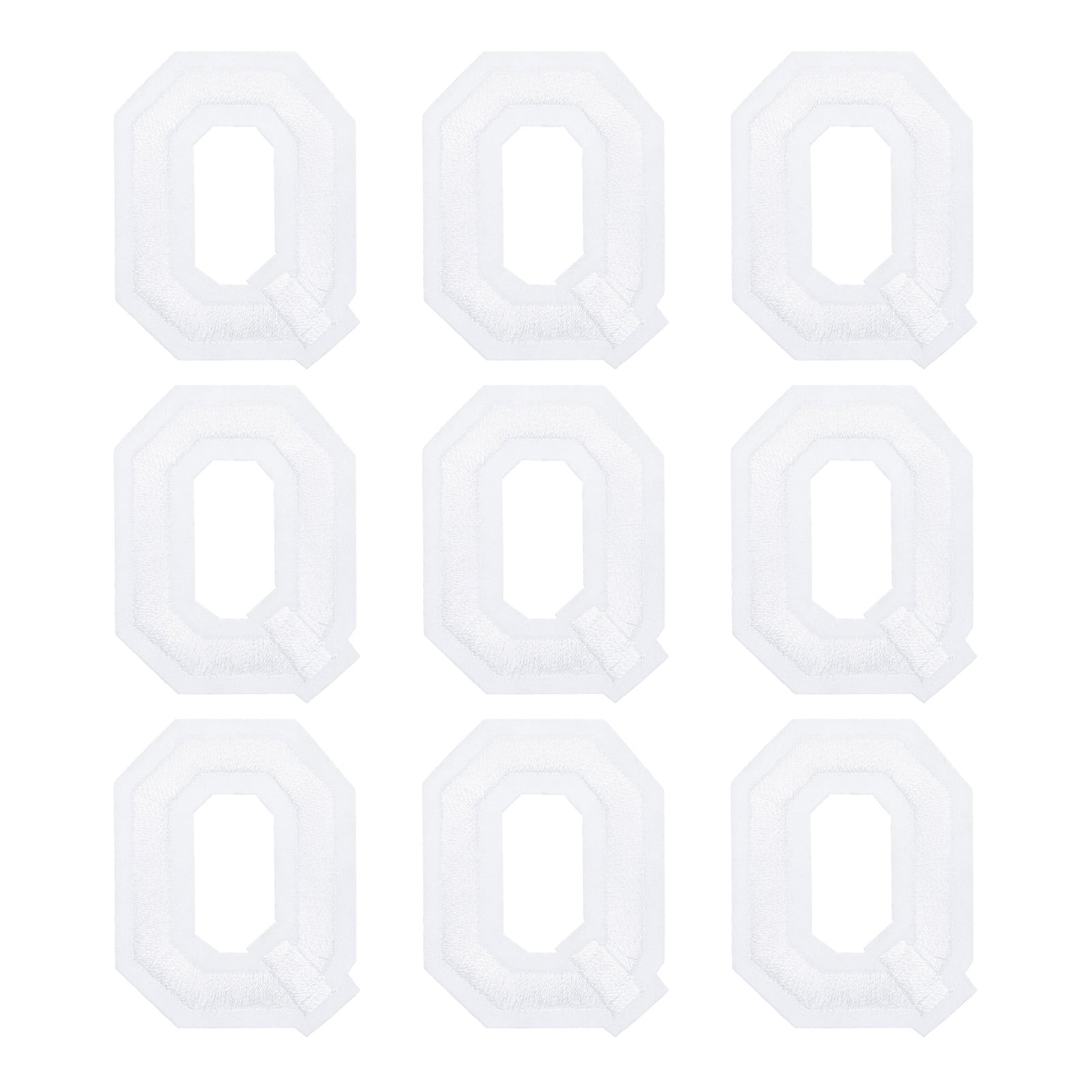 Uxcell Letters Q Patches White Iron-On Letters Q Patch Sew Sew ...