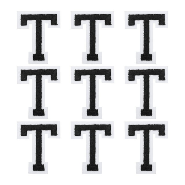 Uxcell Letters T Patches Black Iron-On Letters T Patch Sew Sew ...