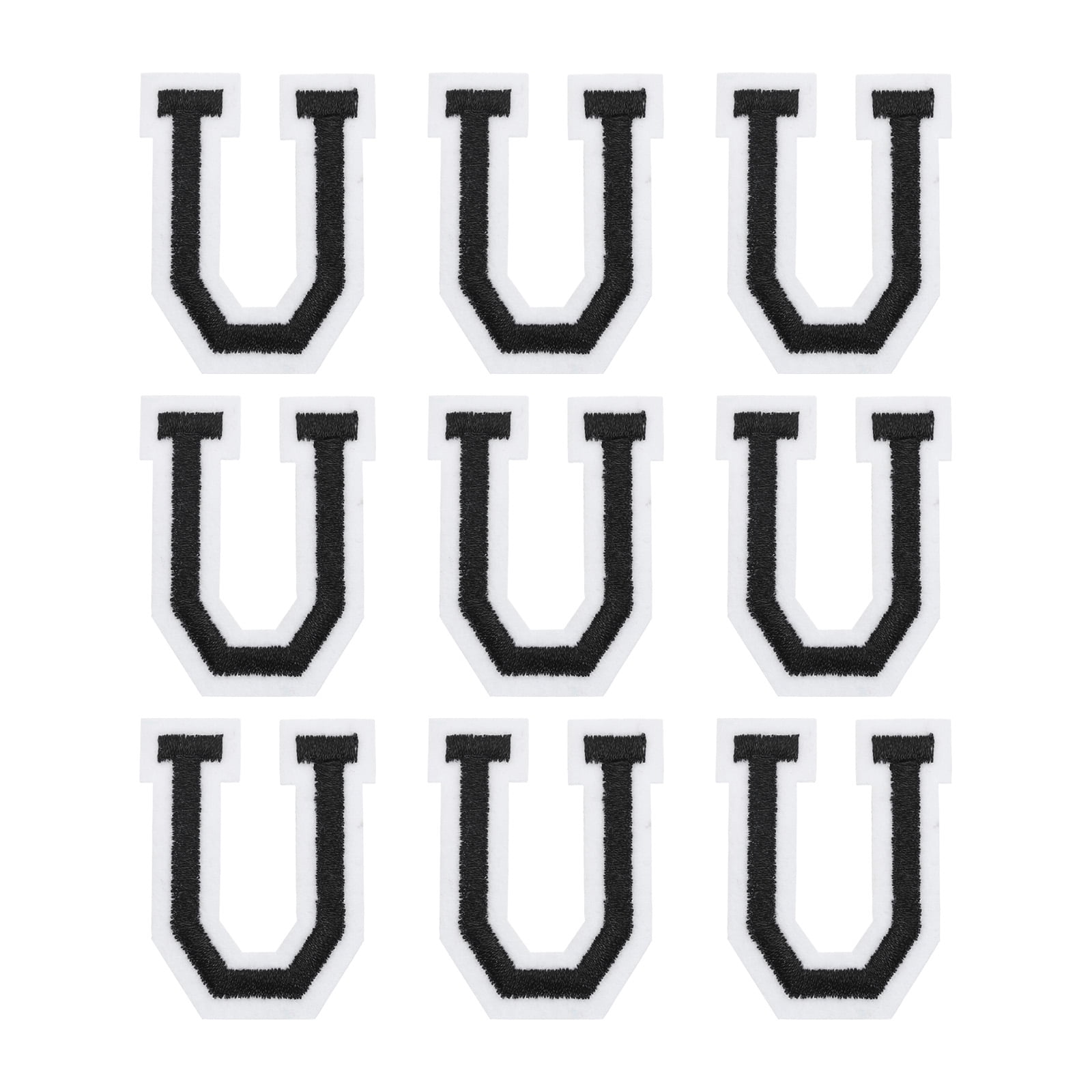 Uxcell Letters U Patches Black Iron-On Letters U Patch Sew Sew ...