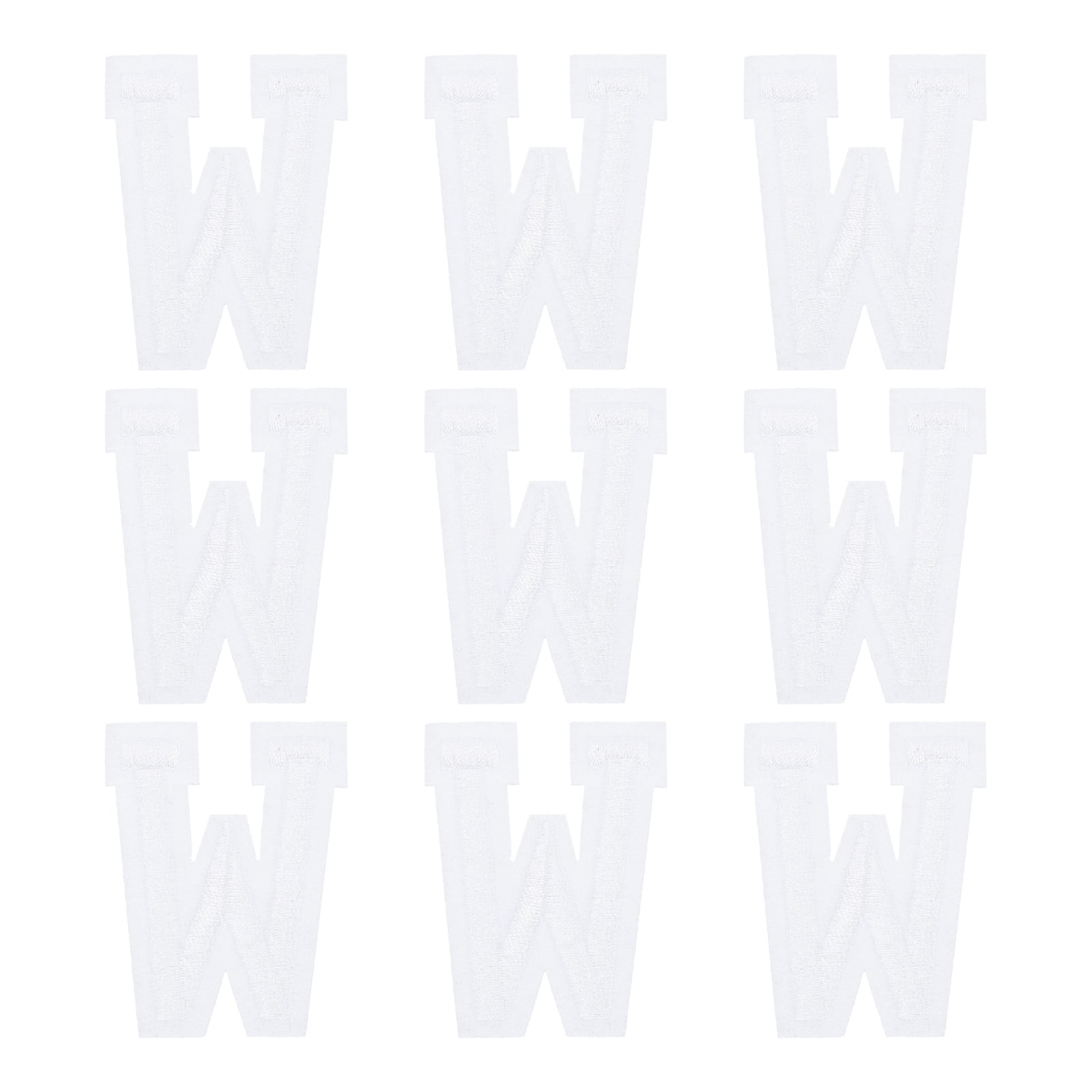 Uxcell Letters W Patches White Iron-On Letters W Patch Sew Sew ...