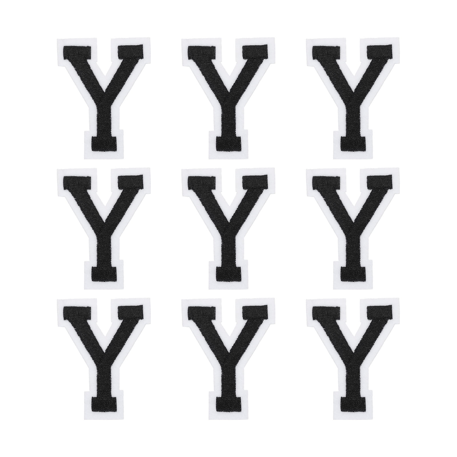 Uxcell Letters Y Patches Black Iron-On Letters Y Patch Sew Sew ...