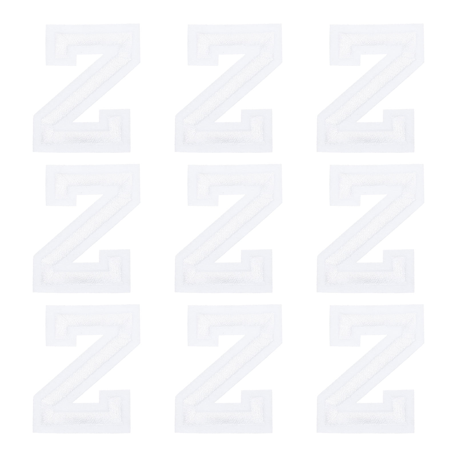 Uxcell Letters Z Patches White Iron-On Letters Z Patch Sew Sew ...