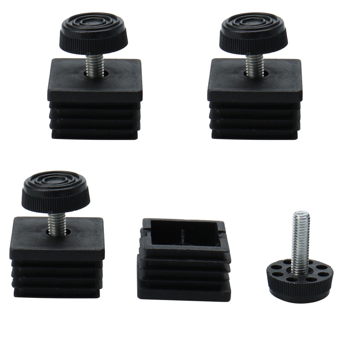Uxcell Leveling Feet 30 x 30mm Square Inserts Furniture Adjustable ...