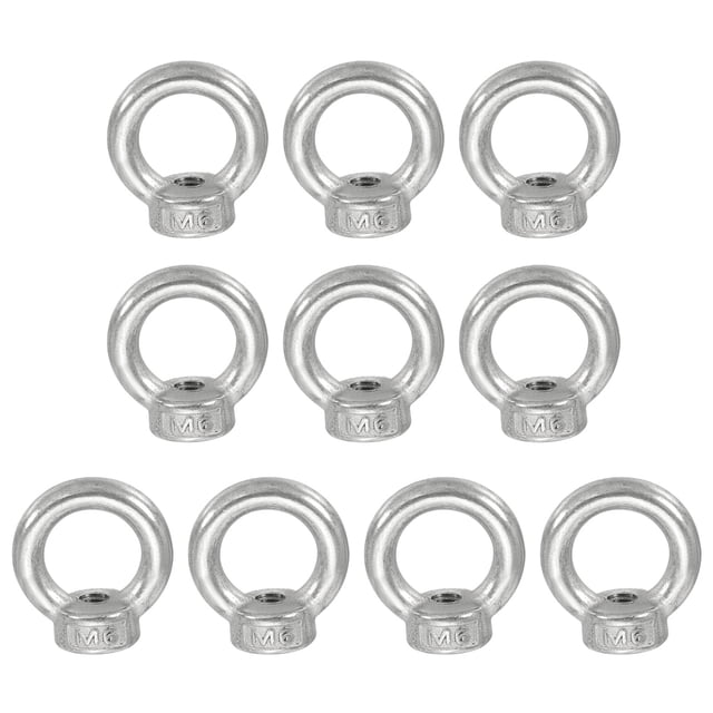 Uxcell Lifting Eye Nut M6, 304 Stainless Steel Thread Ring Shoulder ...