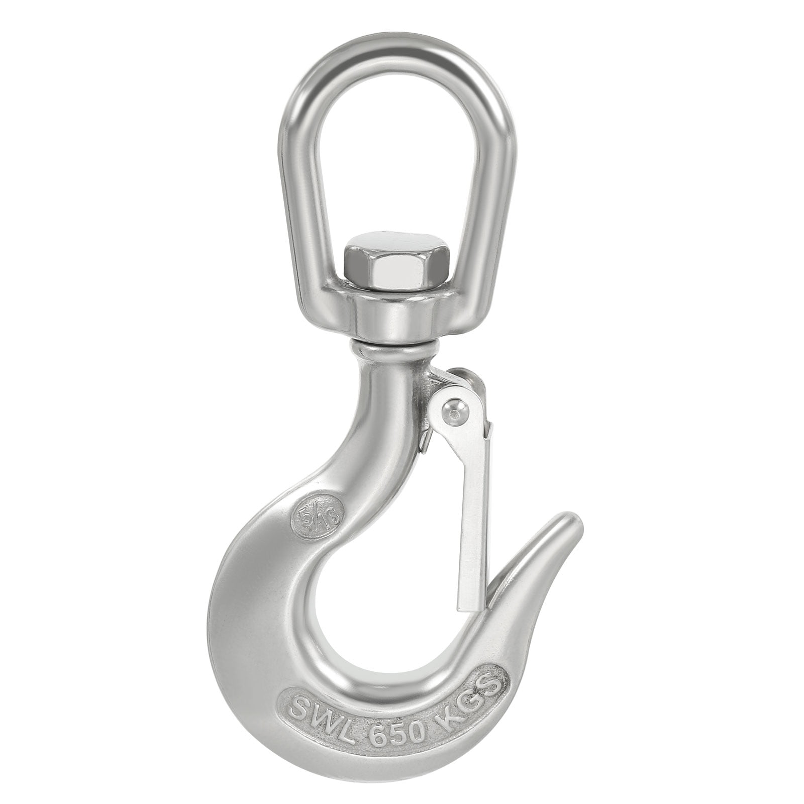 Uxcell Lifting Swivel Hook 1433lbs/0.65T Working Load, 304 Stainless ...