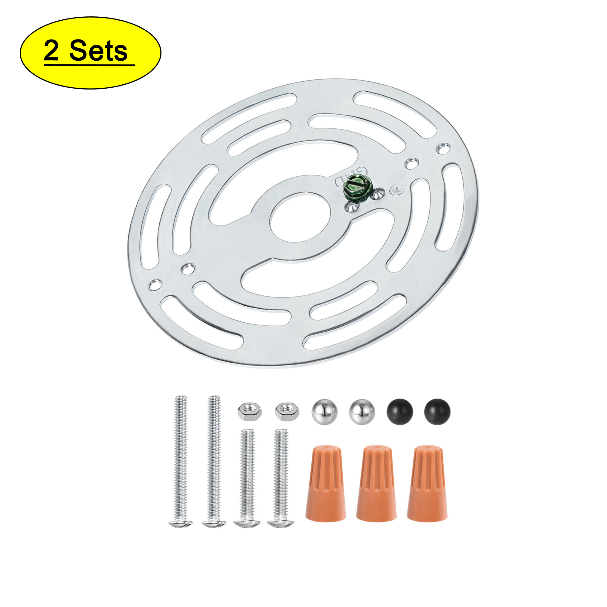 Uxcell Light Crossbar Kit 4 Inch Round Mounting Bracket with Screws and ...