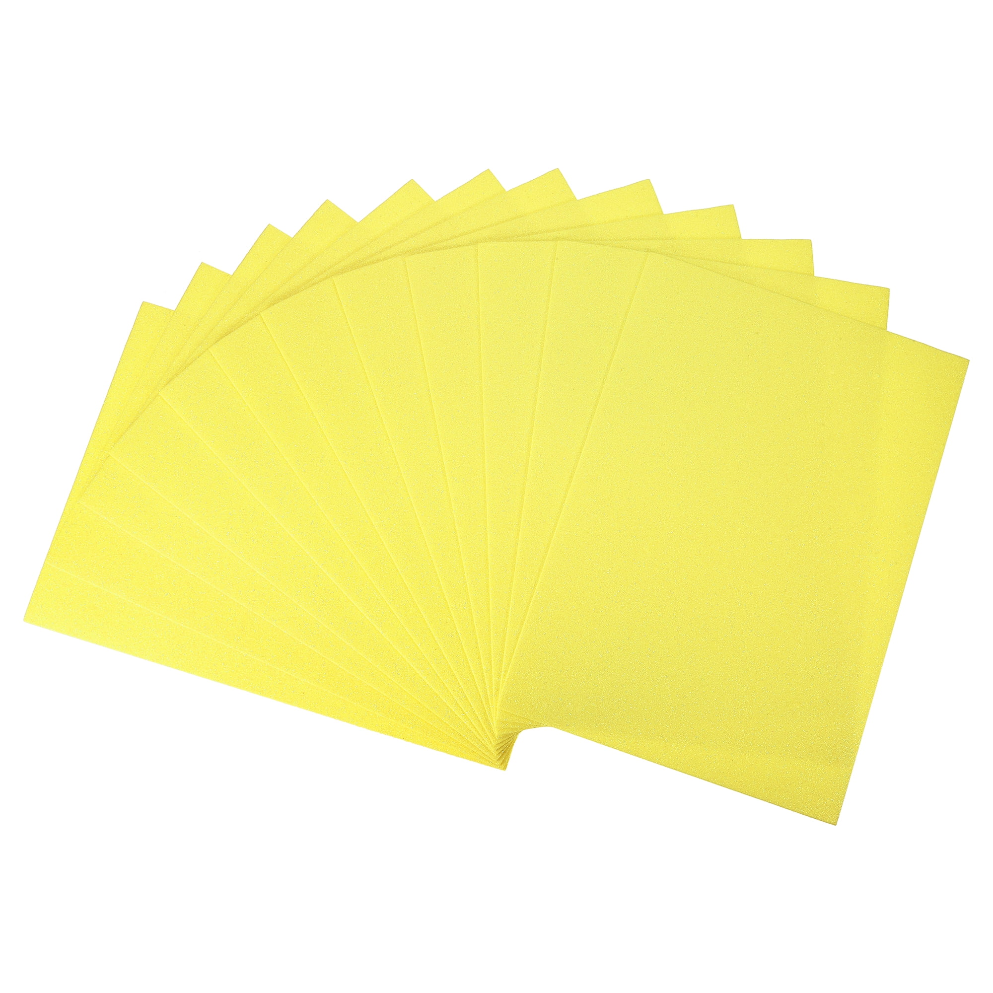 Uxcell Light Yellow Glitter EVA Foam Sheets 12 x 8 Inch 2mm Thick for ...