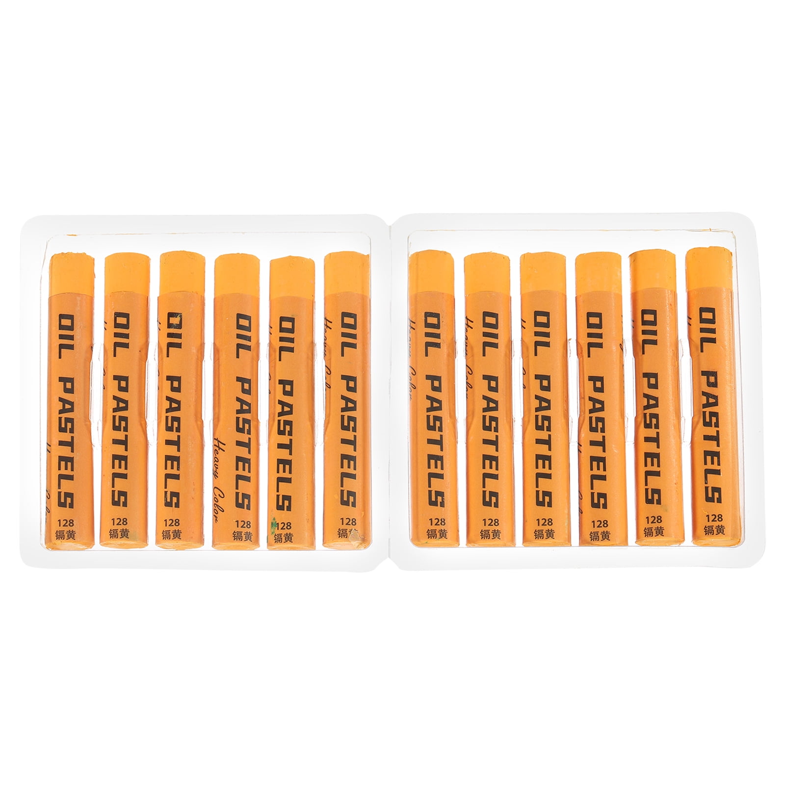 Uxcell Light Yellow Oil Pastels, 12Pcs Soft Oil Crayons Creamy Pastels ...