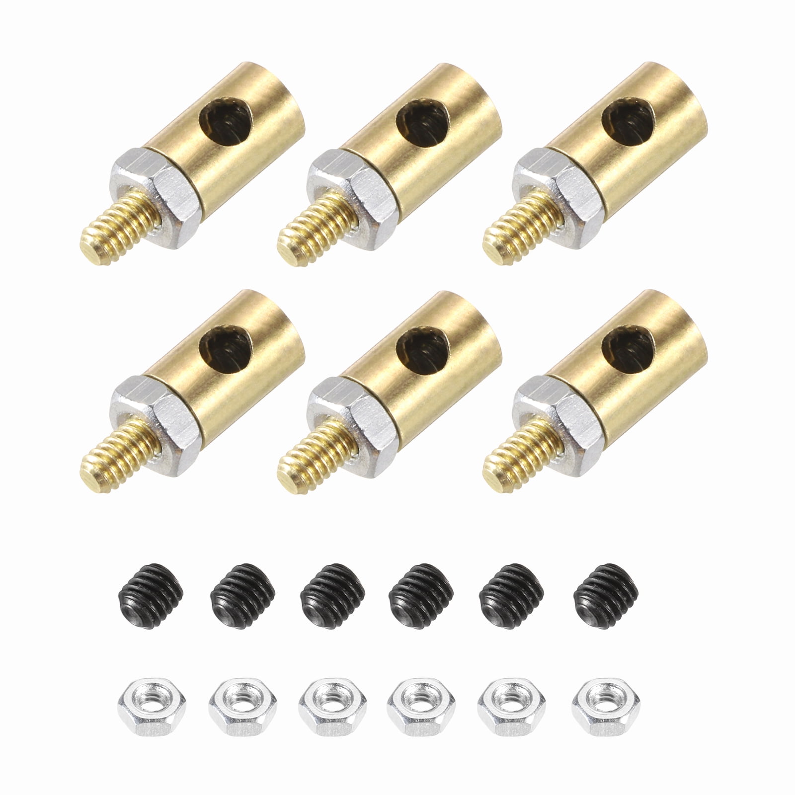 Uxcell Linkage Stoppers Connecting Servo Arm, Push Rod with Nut and ...