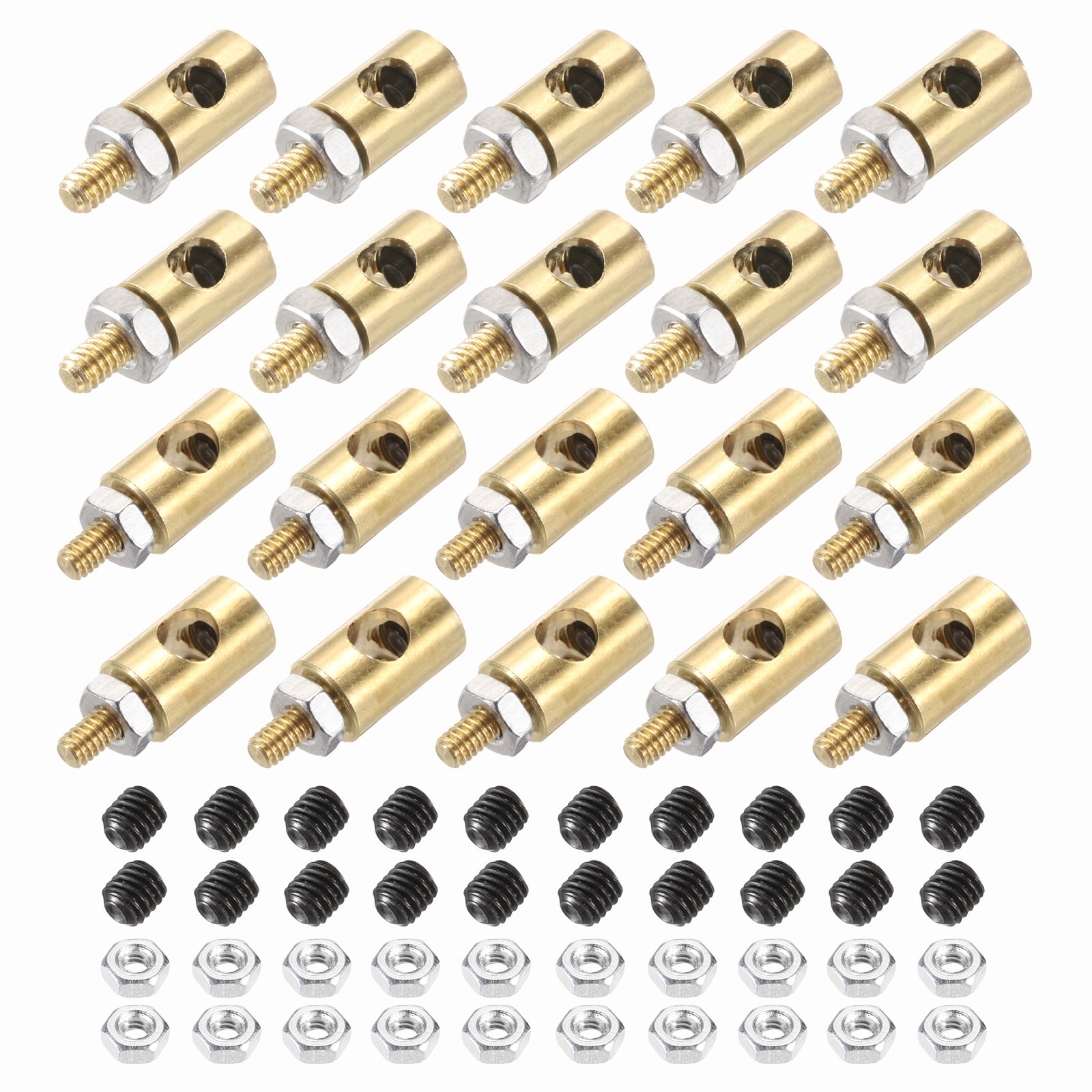 Uxcell Linkage Stoppers Connecting Servo Arm, Push Rod with Nut and ...