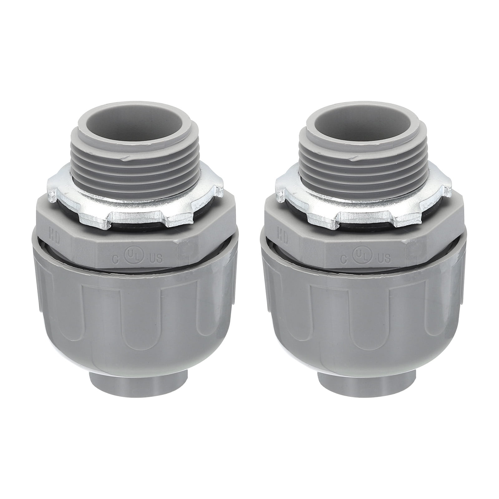 Uxcell Liquid Tight Connector 3/4NPT Non-metallic PVC Electrical Conduit Fitting Pack of 2 ...