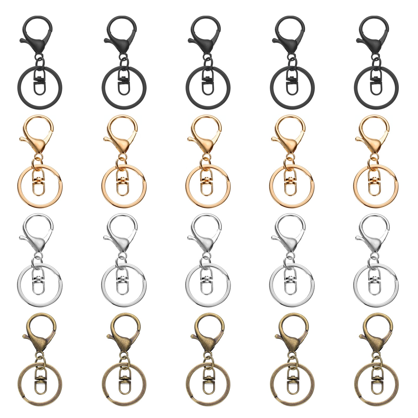 Uxcell Lobster Claw Clasp Hook Keychain with Swivel Trigger Clip Flat ...