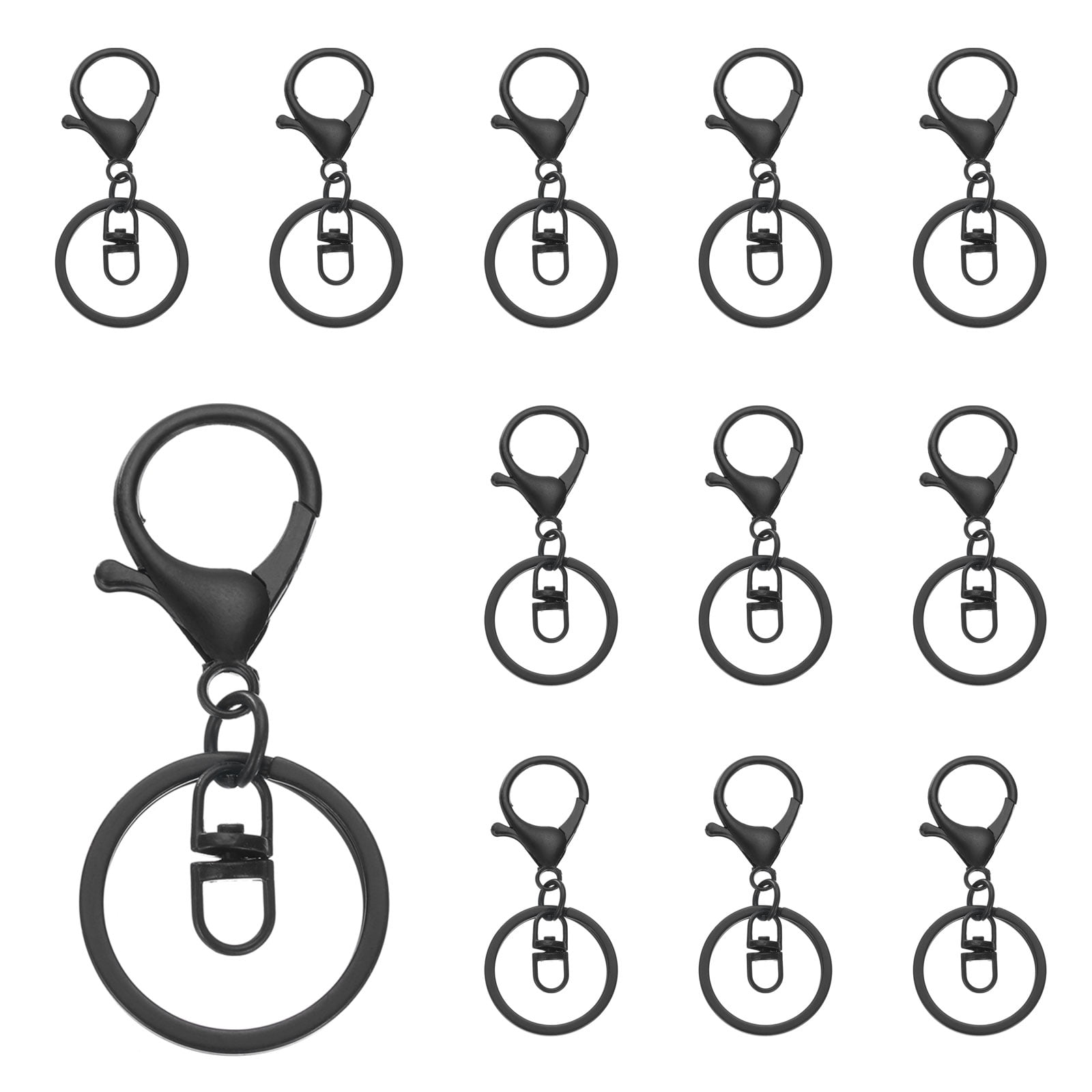 Uxcell Lobster Claw Clasp Hook Keychain with Swivel Trigger Clip Flat ...