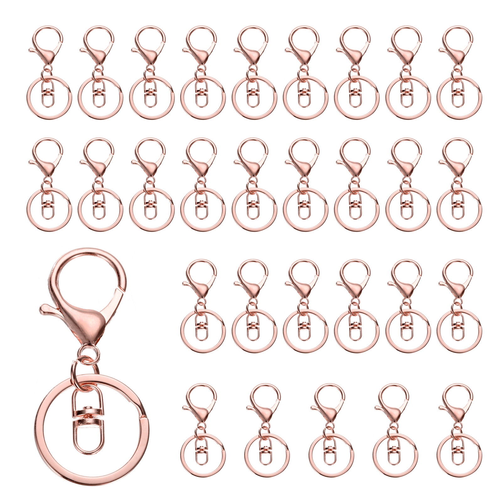 Uxcell Lobster Claw Clasp Hook Keychain with Swivel Trigger Clip Flat ...