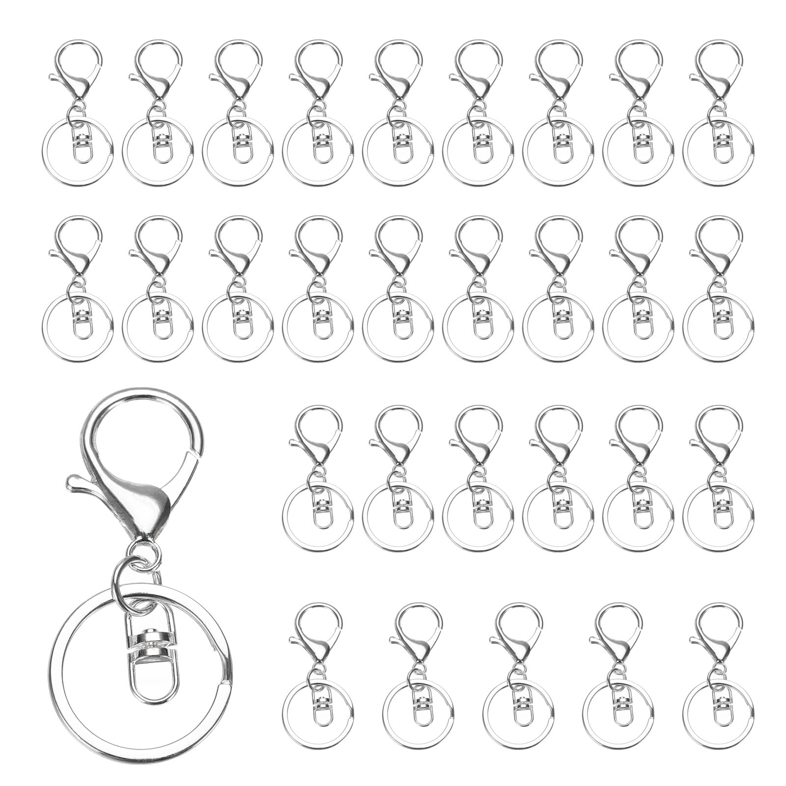 Uxcell Lobster Claw Clasp Hook Keychain with Swivel Trigger Clip Flat ...