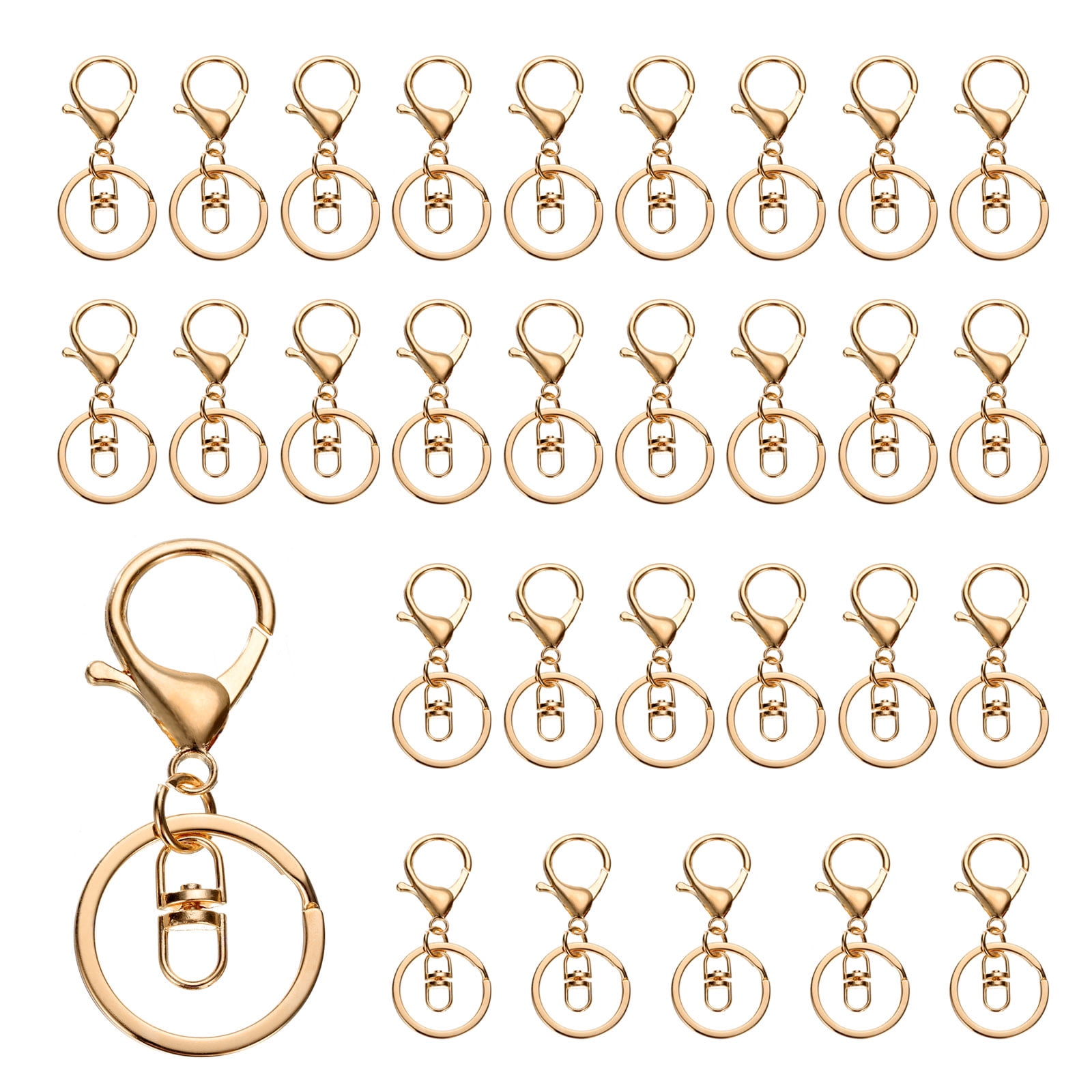Uxcell Lobster Claw Clasp Hook Keychain with Swivel Trigger Clip Flat ...