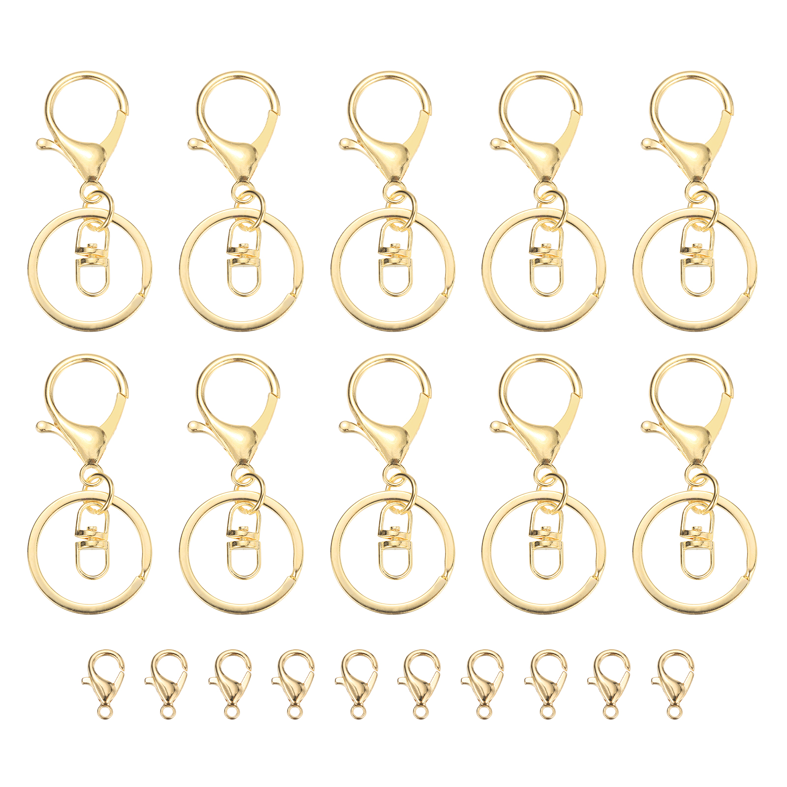 Uxcell Lobster Claw Clasps Keychain, 10 Pcs Metal Lobster Claw Clasp ...